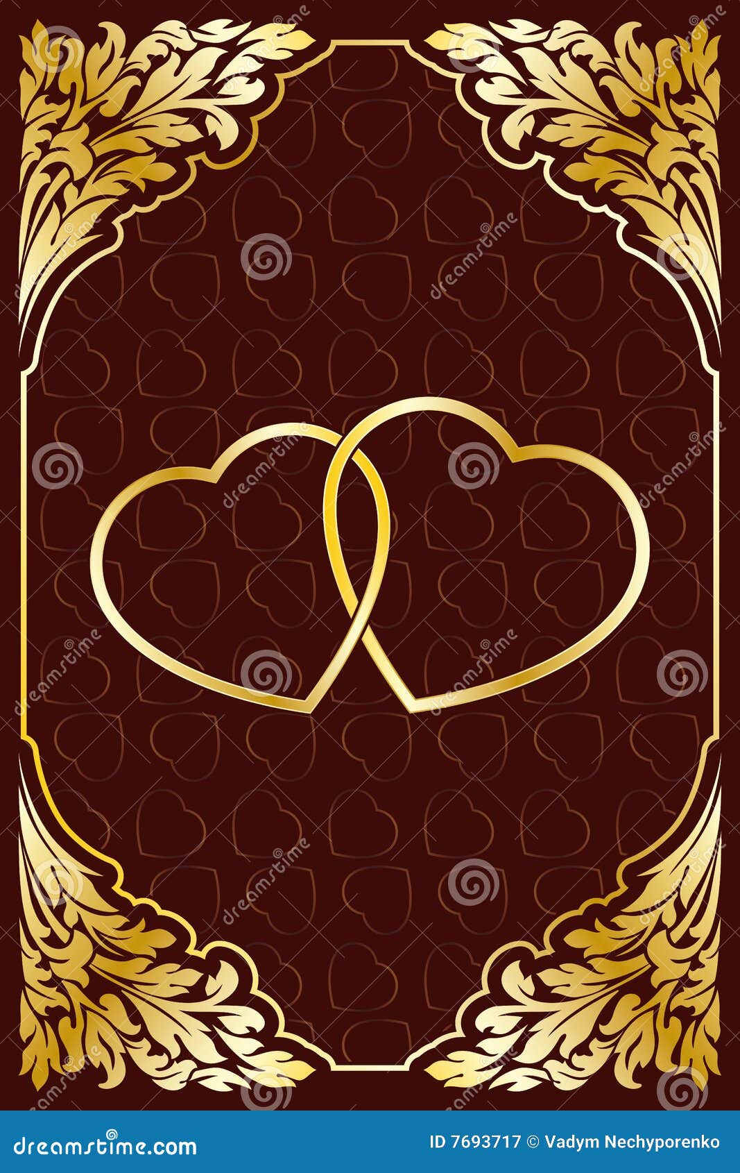 Invitation card with Heart stock vector. Illustration of invitation ...