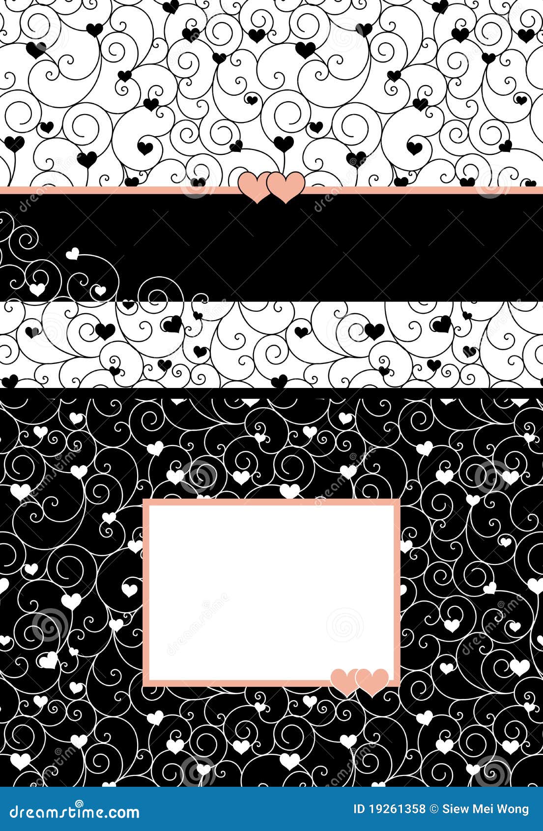 Invitation Card with Heart Shape Design Stock Vector - Illustration of ...