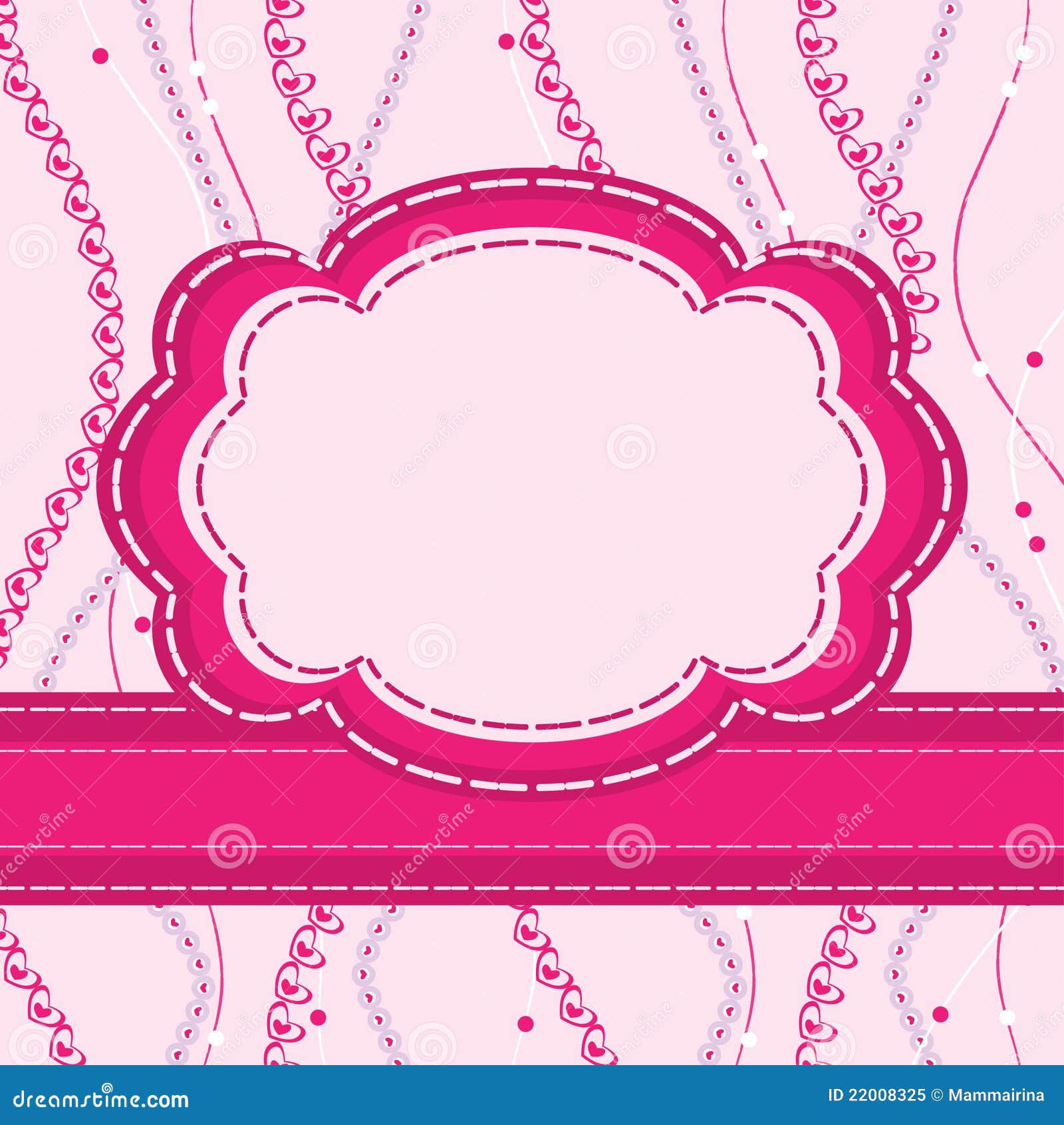 Invitation Card with Hearts Stock Vector - Illustration of love ...