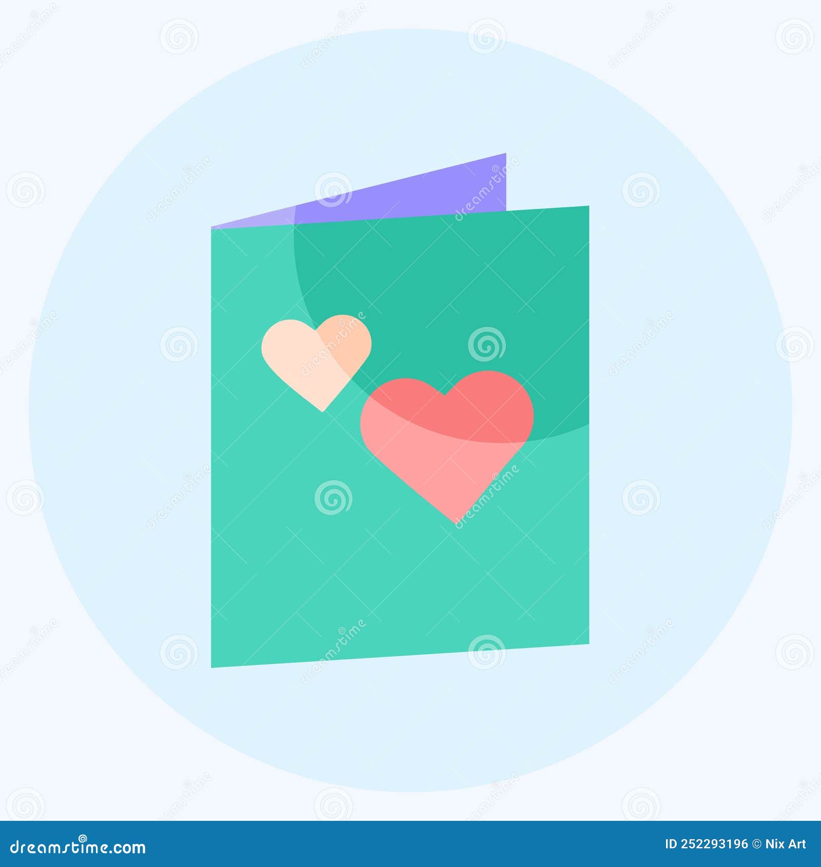 Invitation Card Icon in Trendy Flat Style Isolated on Soft Blue ...