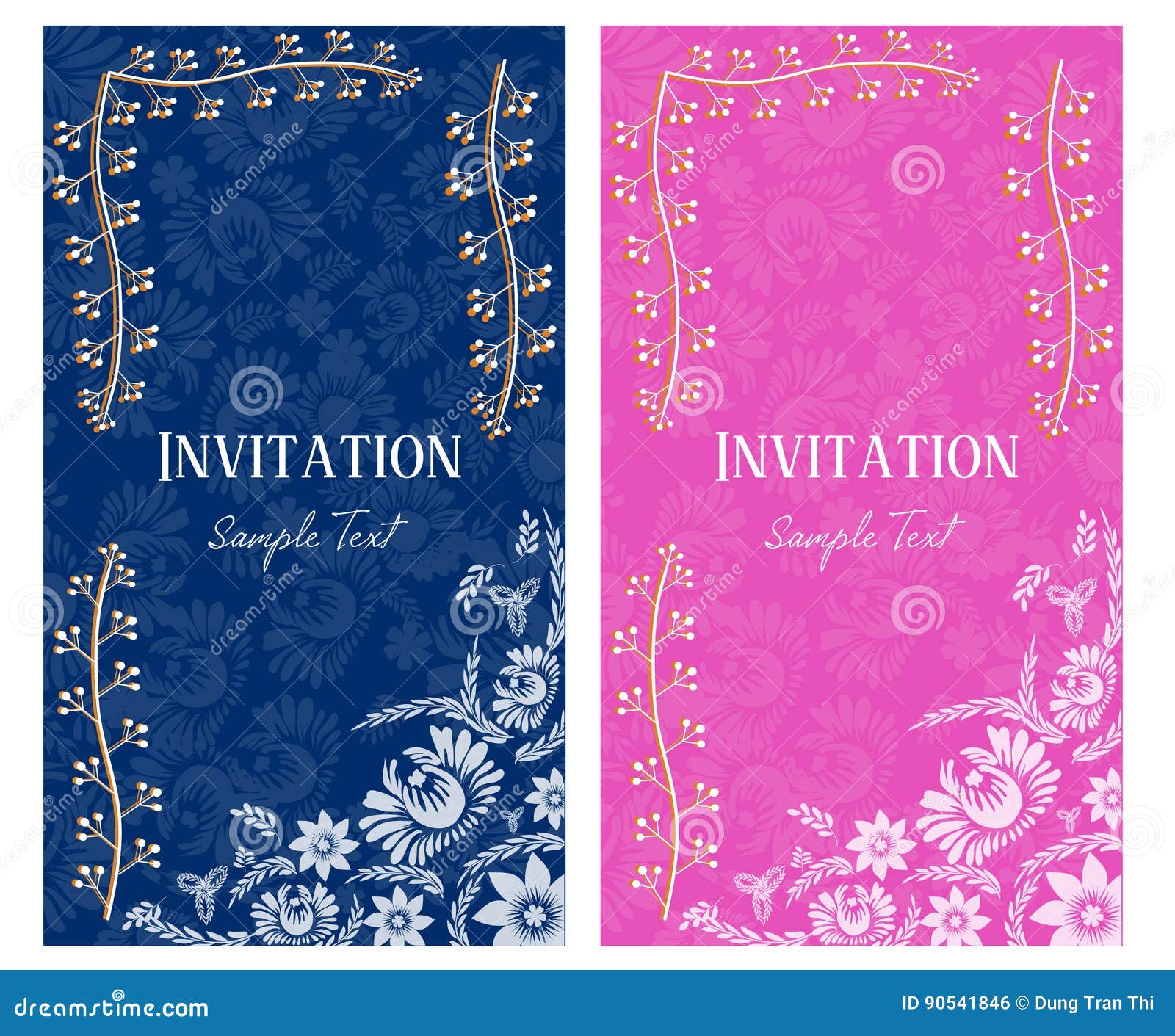 Invitation Card Illustration Stock Vector - Illustration of fashion ...
