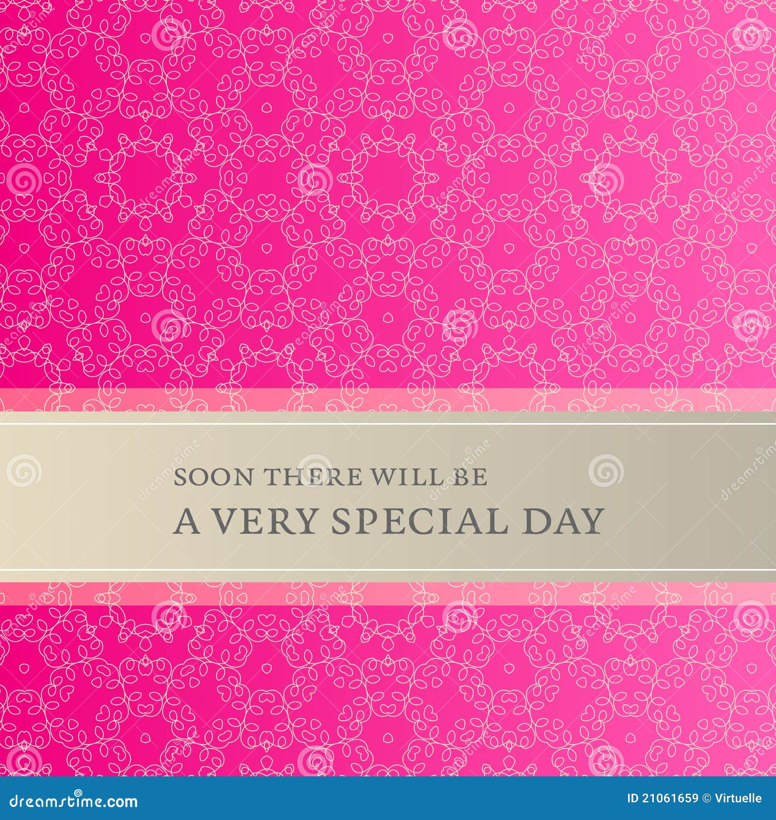 Invitation Card with Lace Pattern and Banner Stock Illustration ...