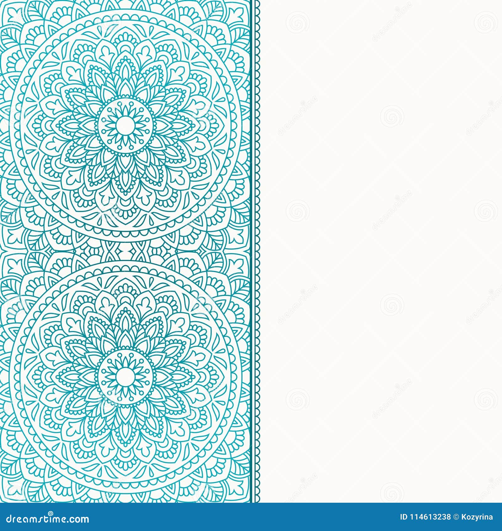 Invitation Card with Mandala. Stock Vector - Illustration of holiday ...