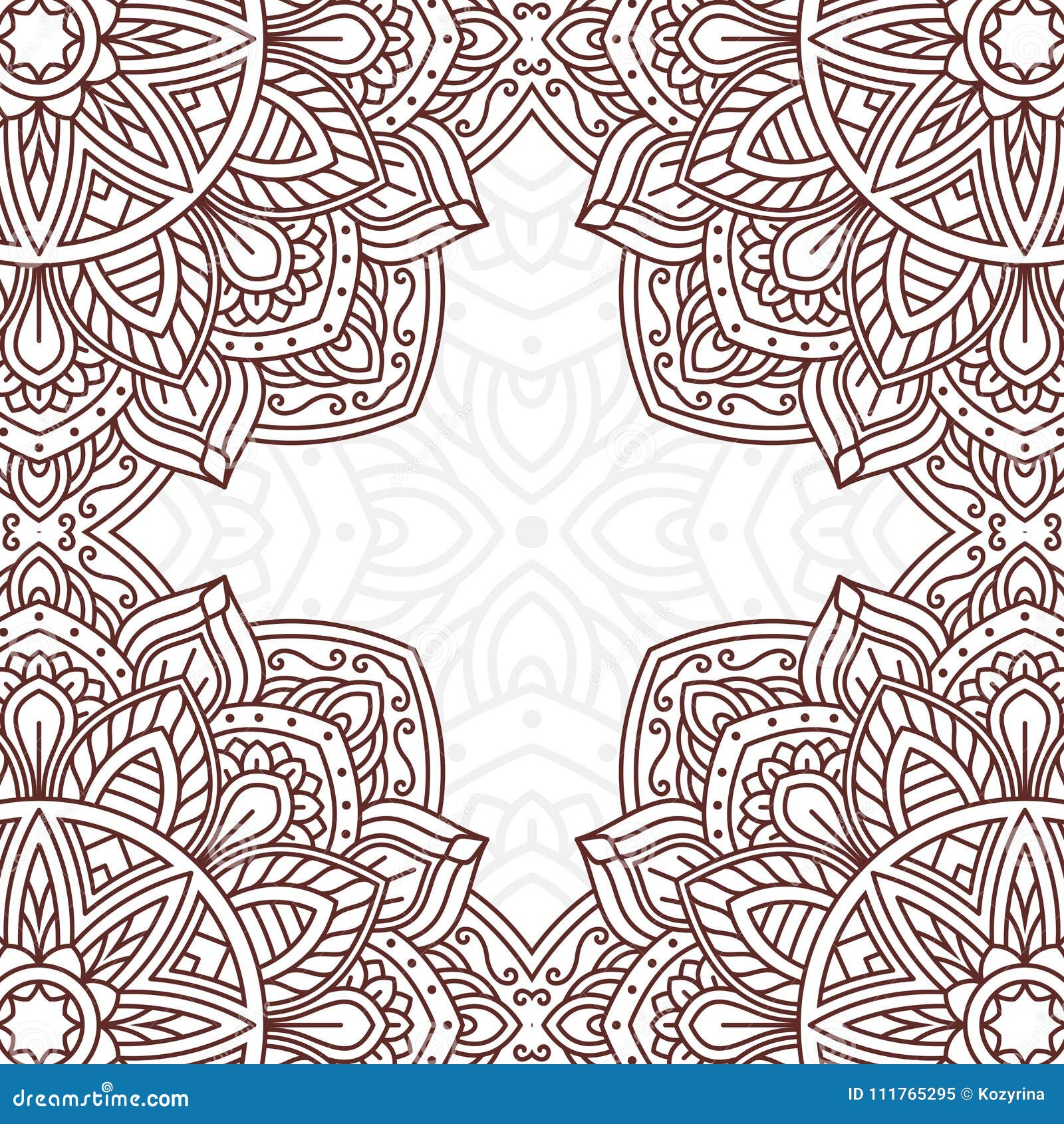Invitation Card with Mandala. Stock Vector - Illustration of ornamental ...