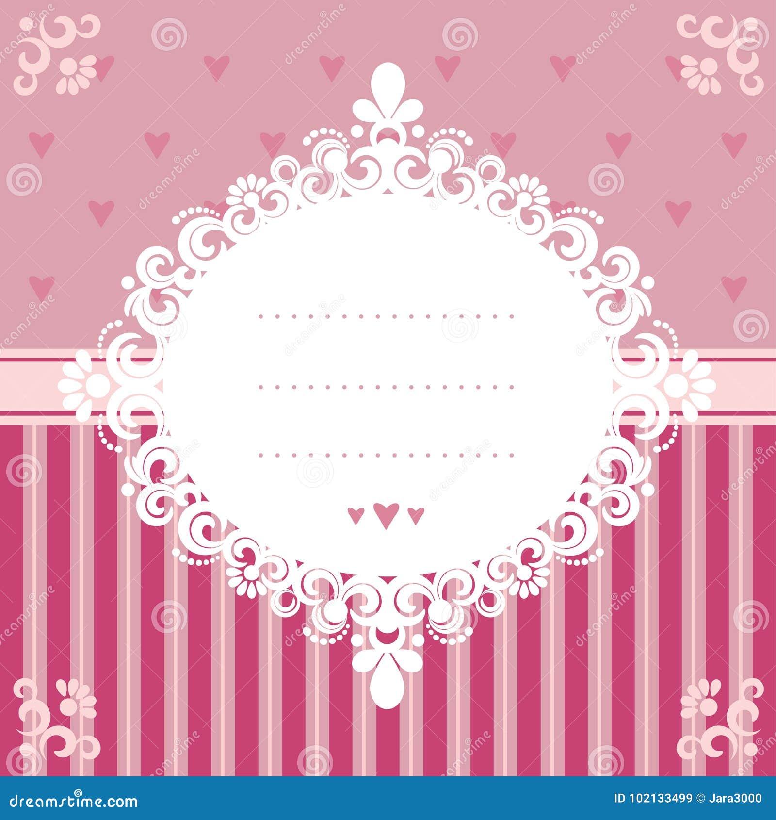 Invitation Card in Pink Tones Stock Vector - Illustration of greeting ...