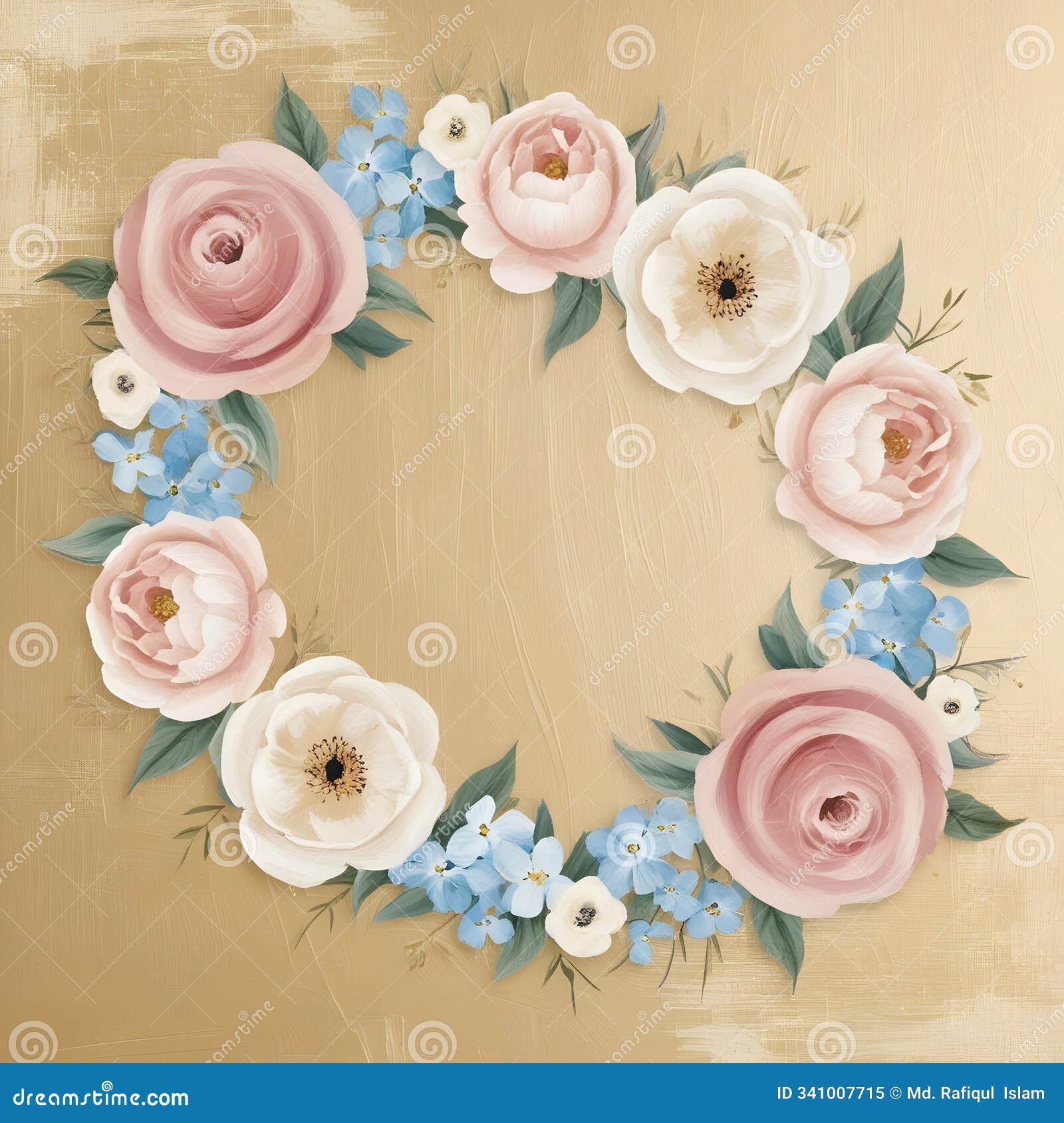 Invitation Card with Flowers Design Floral Background Frame Stock Image ...