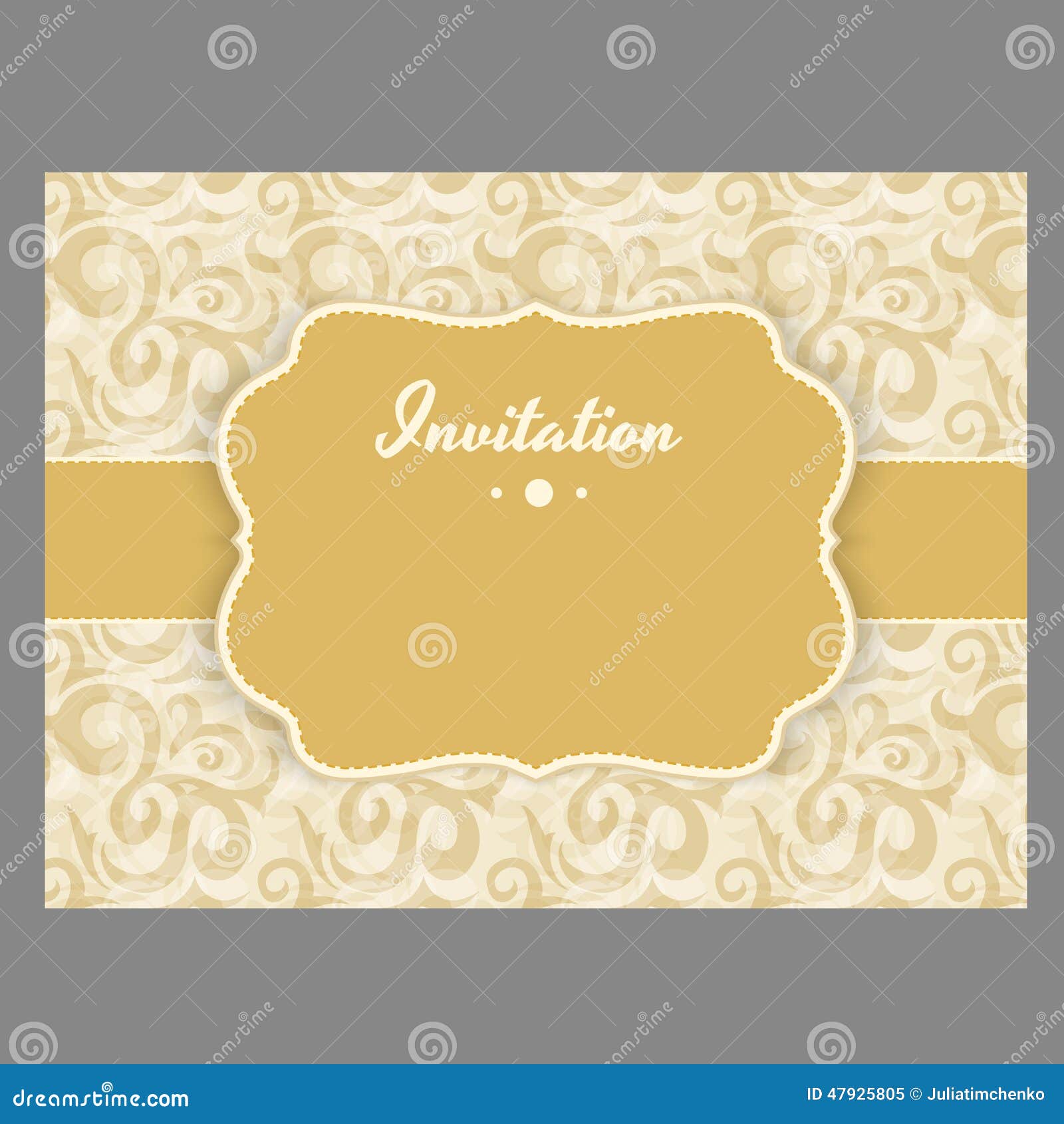 Invitation card stock vector. Illustration of bridal - 47925805