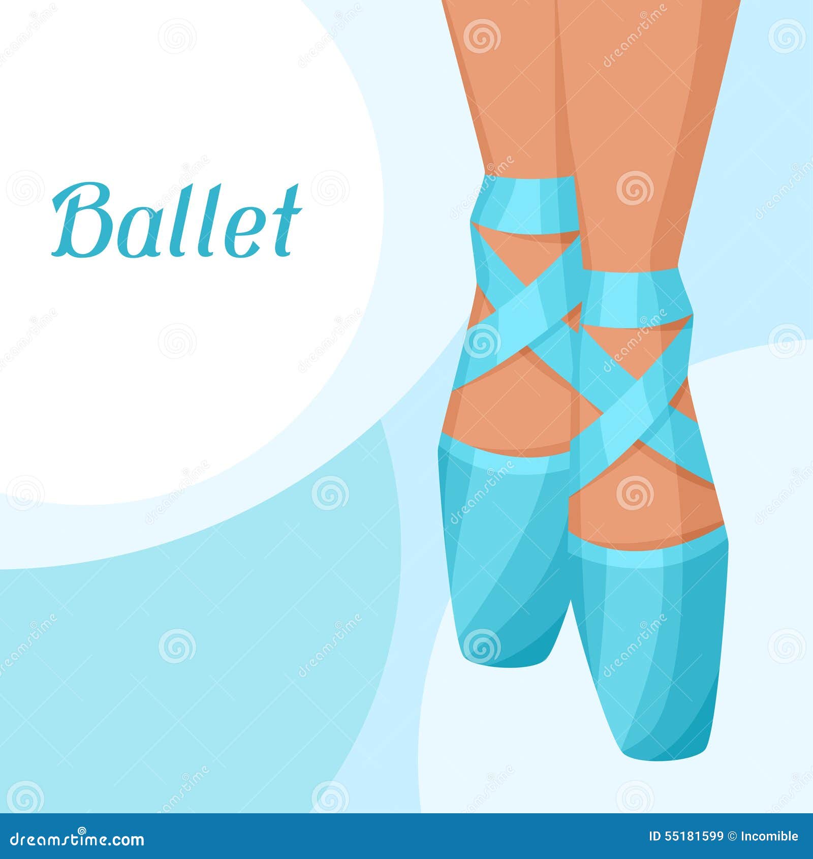 Invitation Card To Ballet Dance Show with Pointe Stock Vector ...