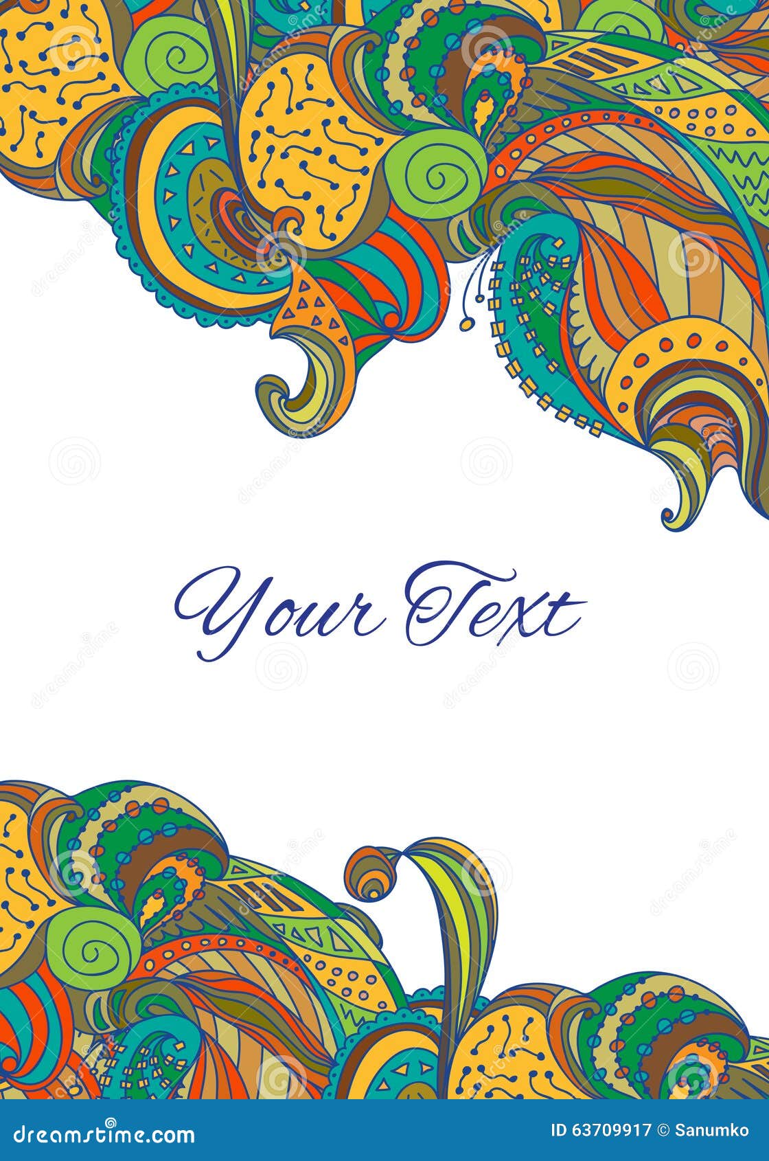 Invitation card stock vector. Illustration of drawn, element - 63709917