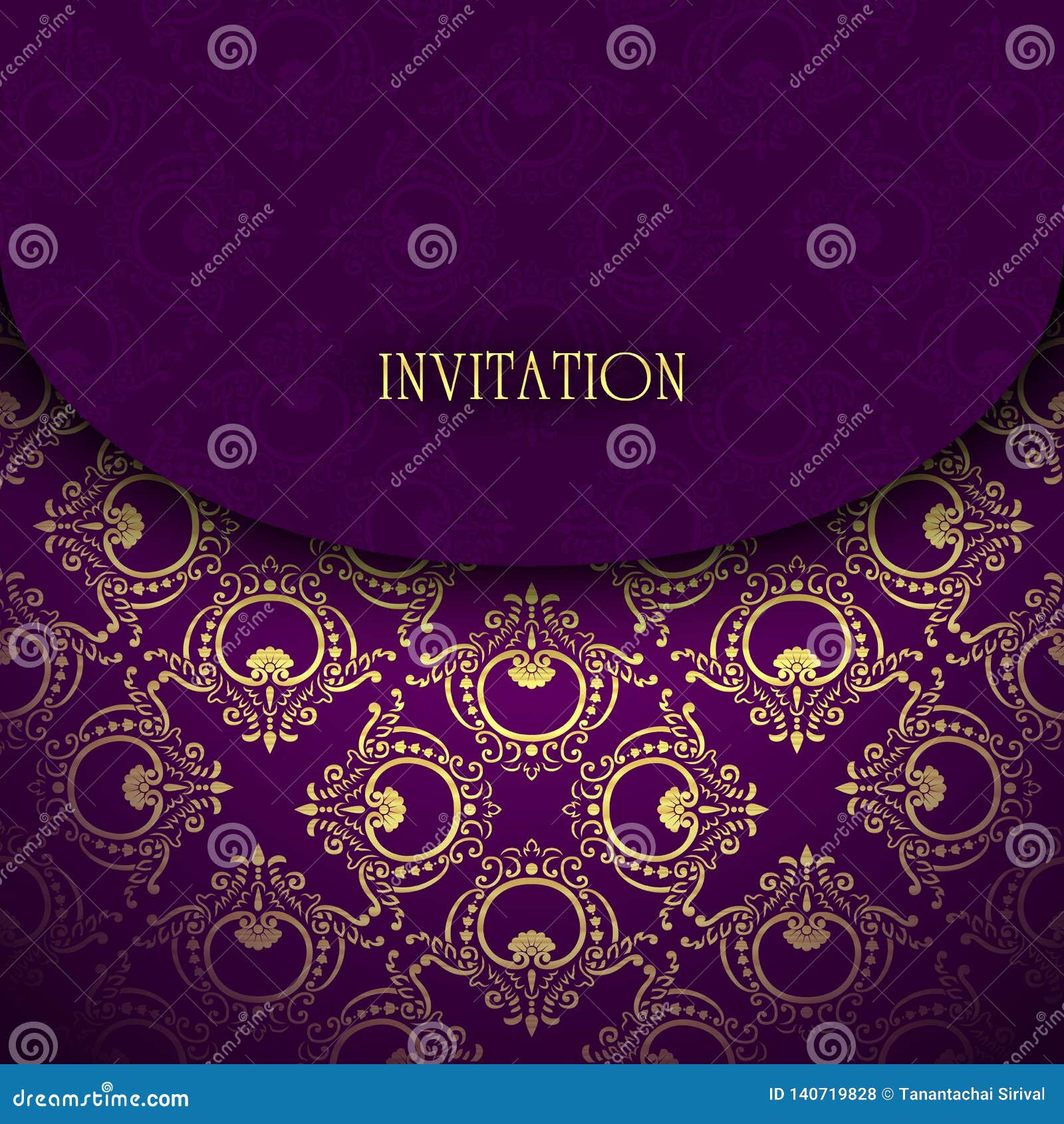 Invitation card vector stock vector. Illustration of abstraction ...