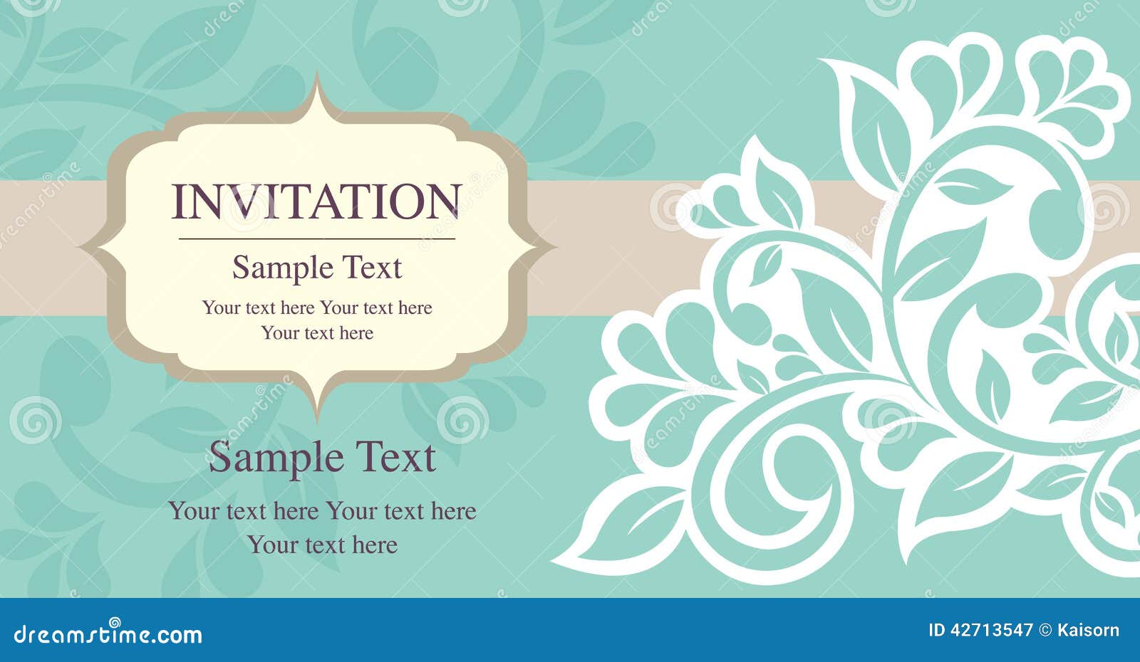 Invitation Card Vintage Style Stock Vector - Illustration of celebrate ...
