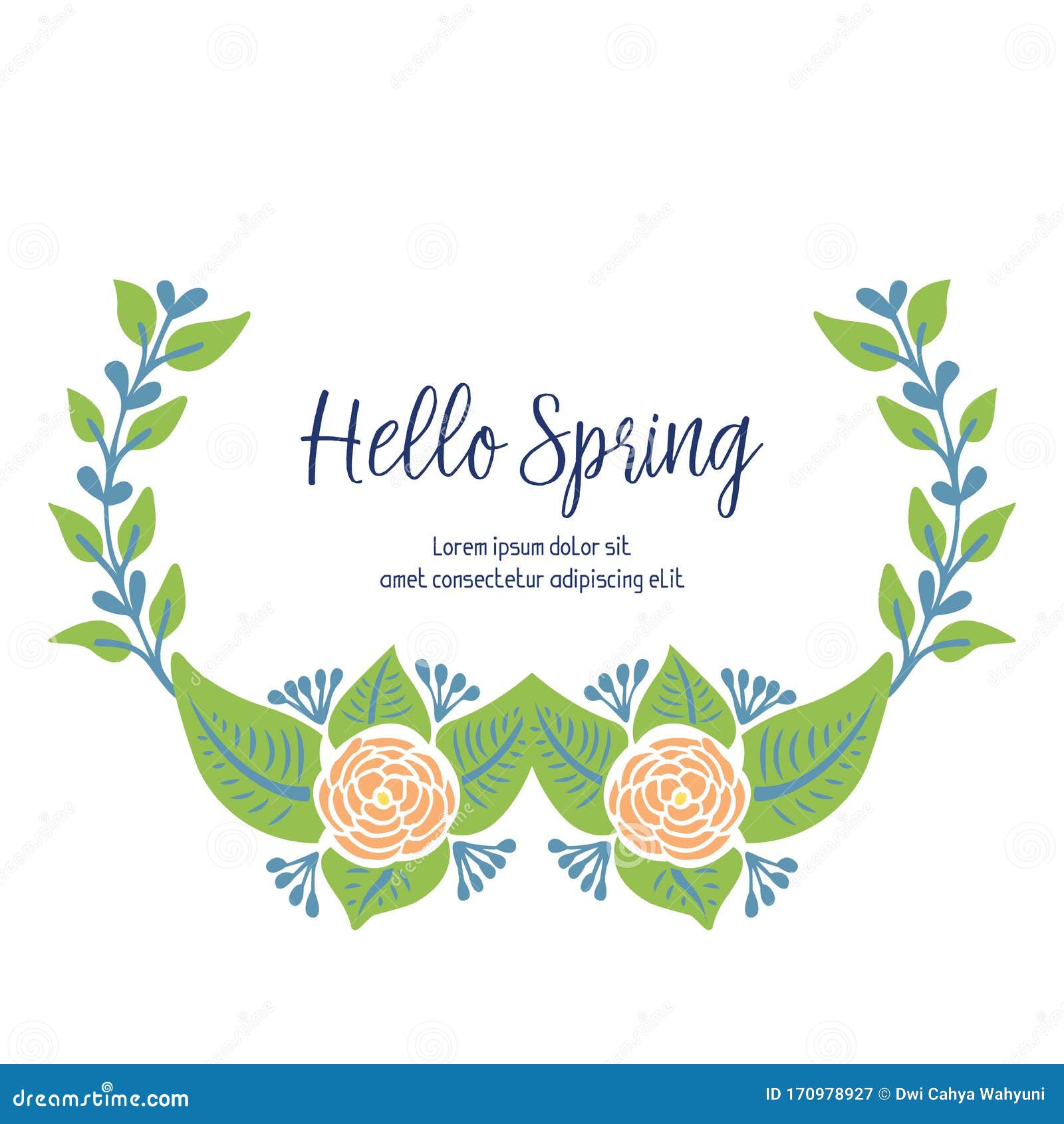 Invitation Card Wallpapers Design for Hello Spring, with Unique Leaf ...