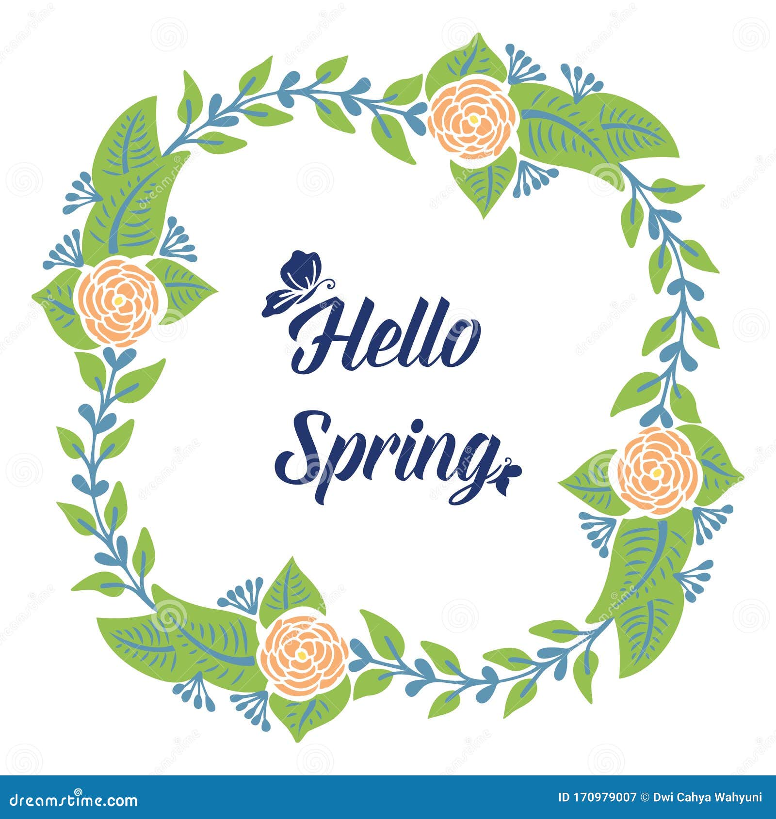 Invitation Card Wallpapers Design for Hello Spring, with Unique Leaf ...