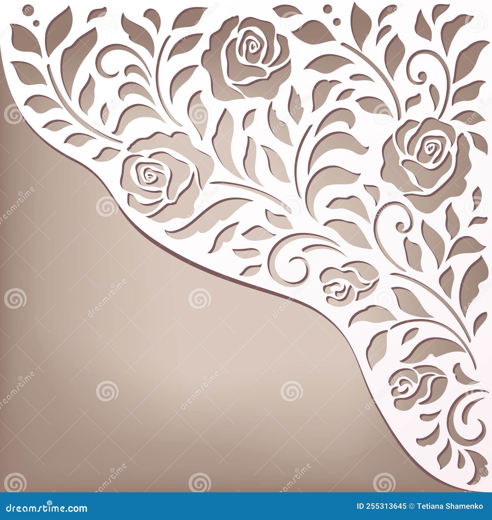 Rose Laser Cut, Minimalist Floral Laser Cut Gold Paper, Flower Template ...