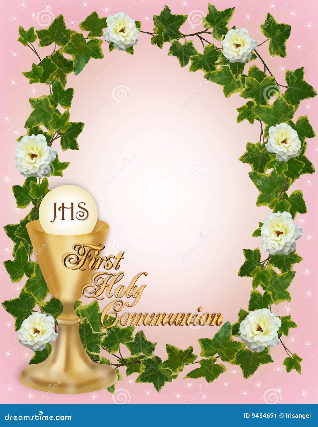 Invitation De Communion De Cadre Première Illustration Stock ...