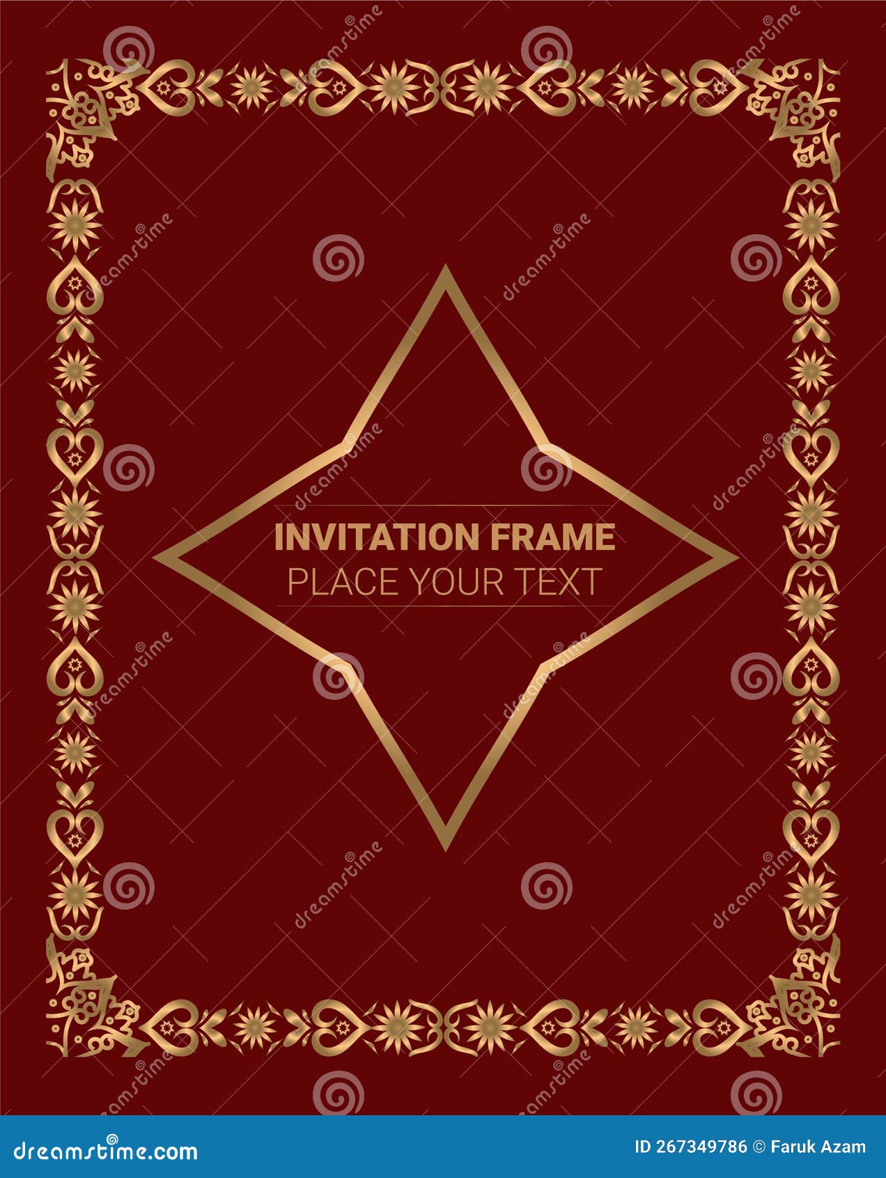 Invitation Frame Design Background Vector-1 Stock Vector - Illustration ...