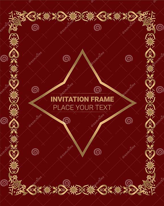 Invitation Frame Design Background Vector-1 Stock Vector - Illustration ...