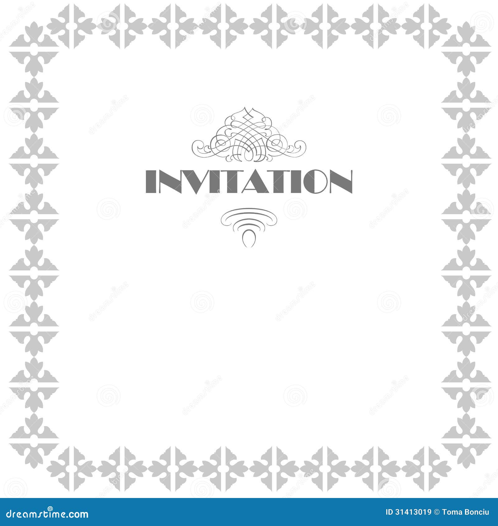 Invitation frame design stock illustration. Illustration of page - 31413019
