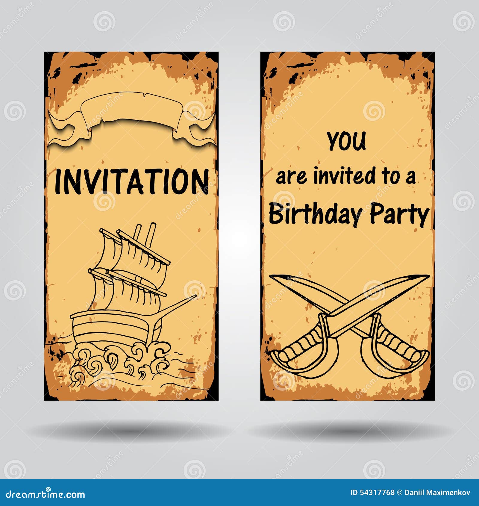 Invitation stock vector. Illustration of symbol, hand - 54317768