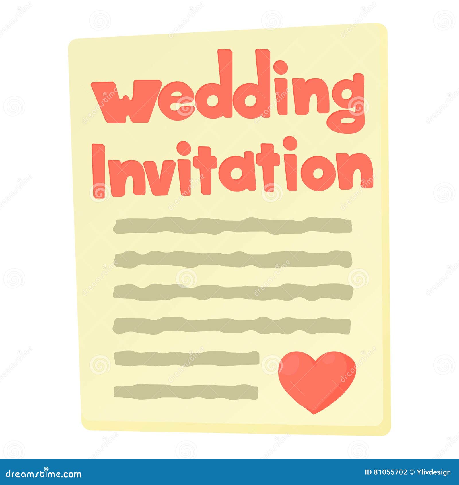 Invitation Icon, Cartoon Style Stock Vector - Illustration of enveloppe ...