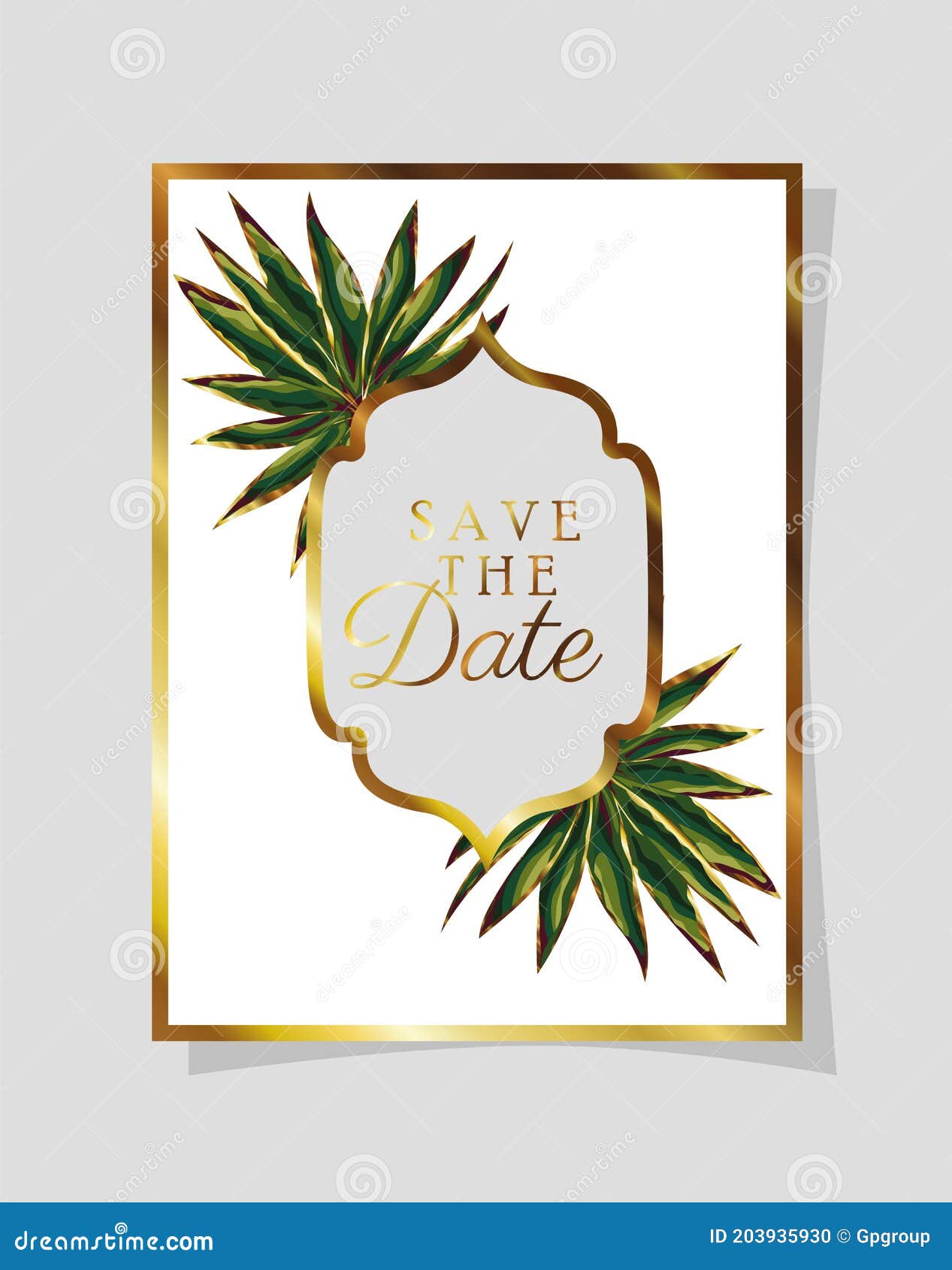 Invitation Letter with Leaf Decoration Stock Vector - Illustration of ...