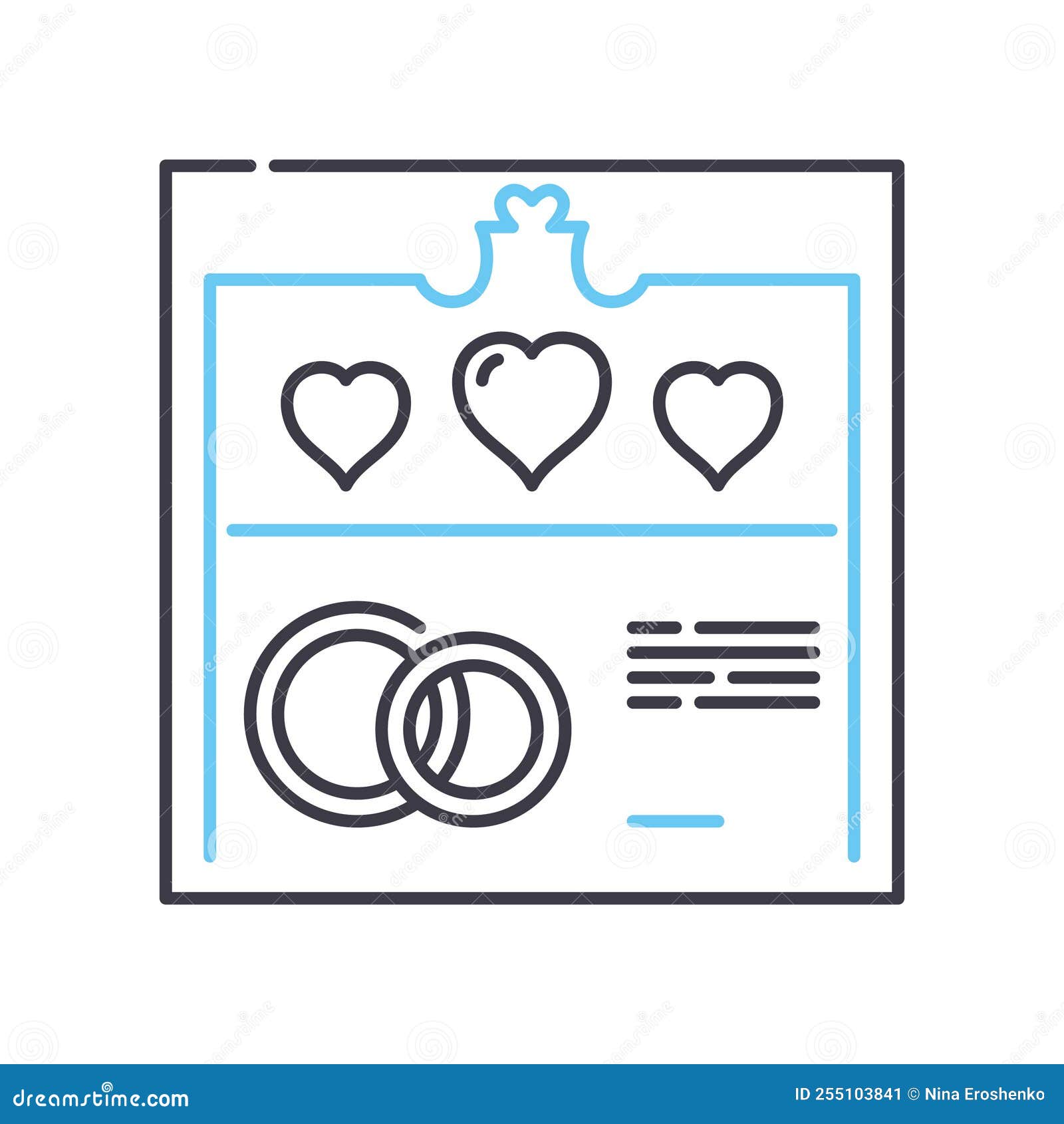 Invitation Line Icon, Outline Symbol, Vector Illustration, Concept Sign ...