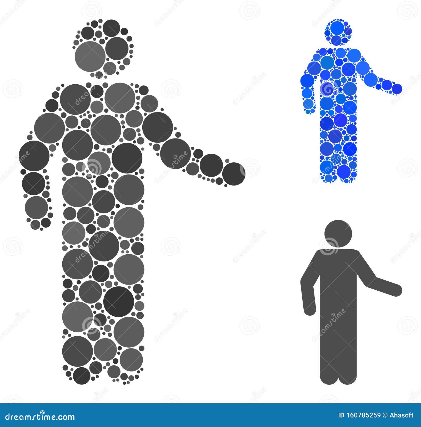 Invitation Pose Composition Icon of Circles Stock Vector - Illustration ...