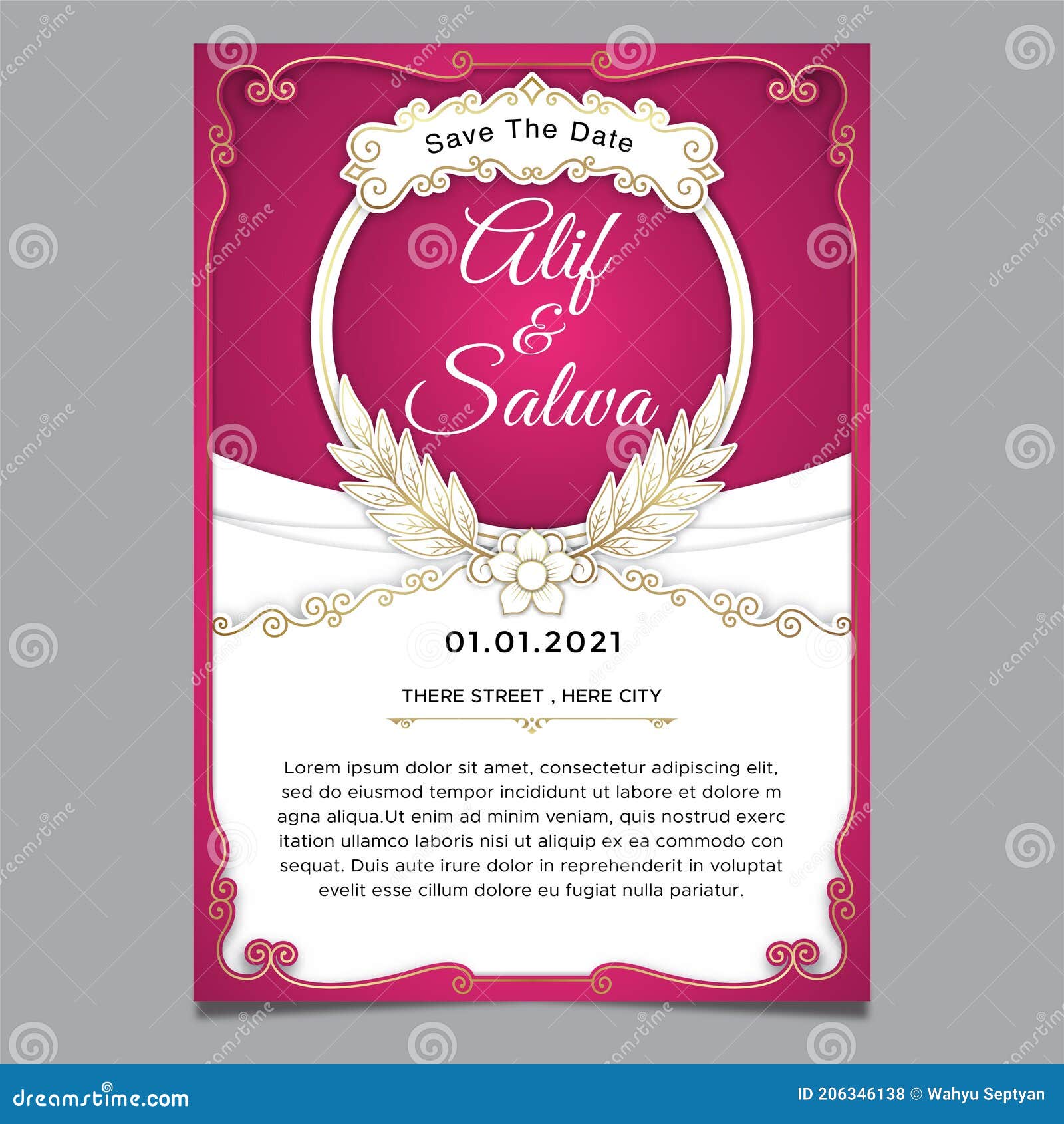 Papercut Theme Invitation Templates Stock Vector - Illustration of ...