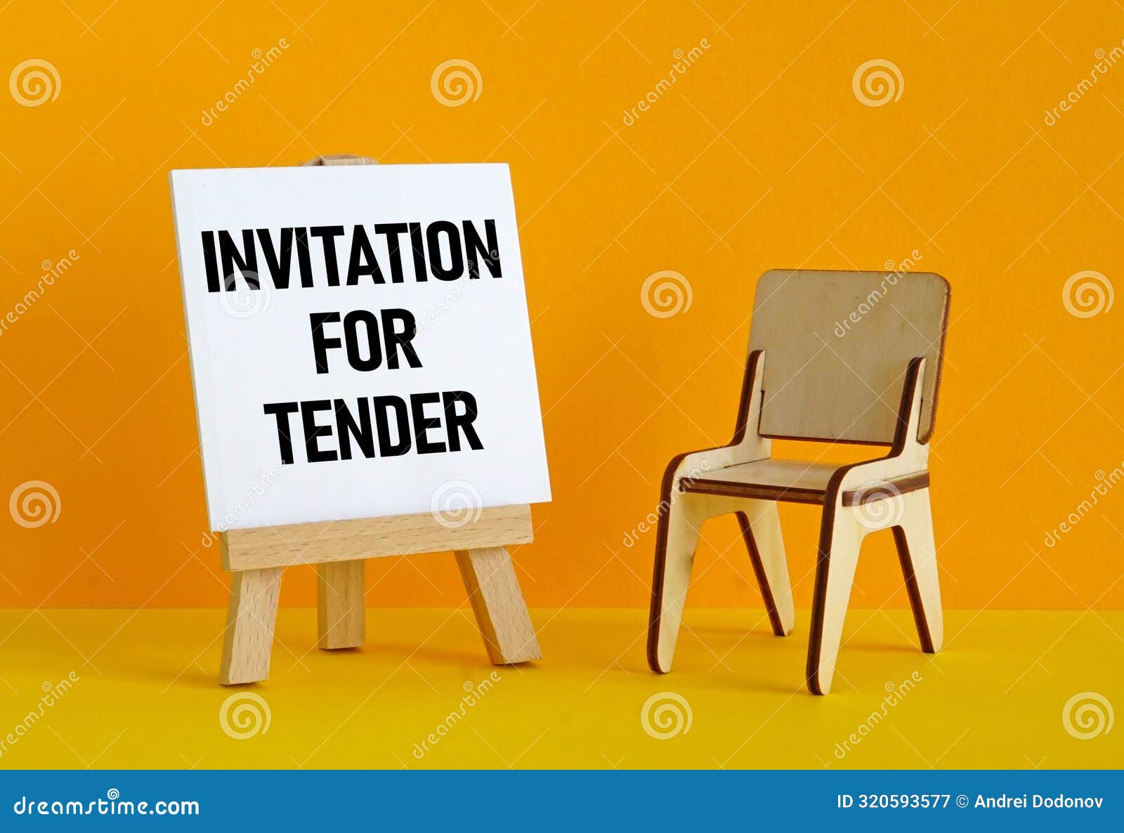 Invitation for Tender is Shown Using the Text on Board Stock Image ...