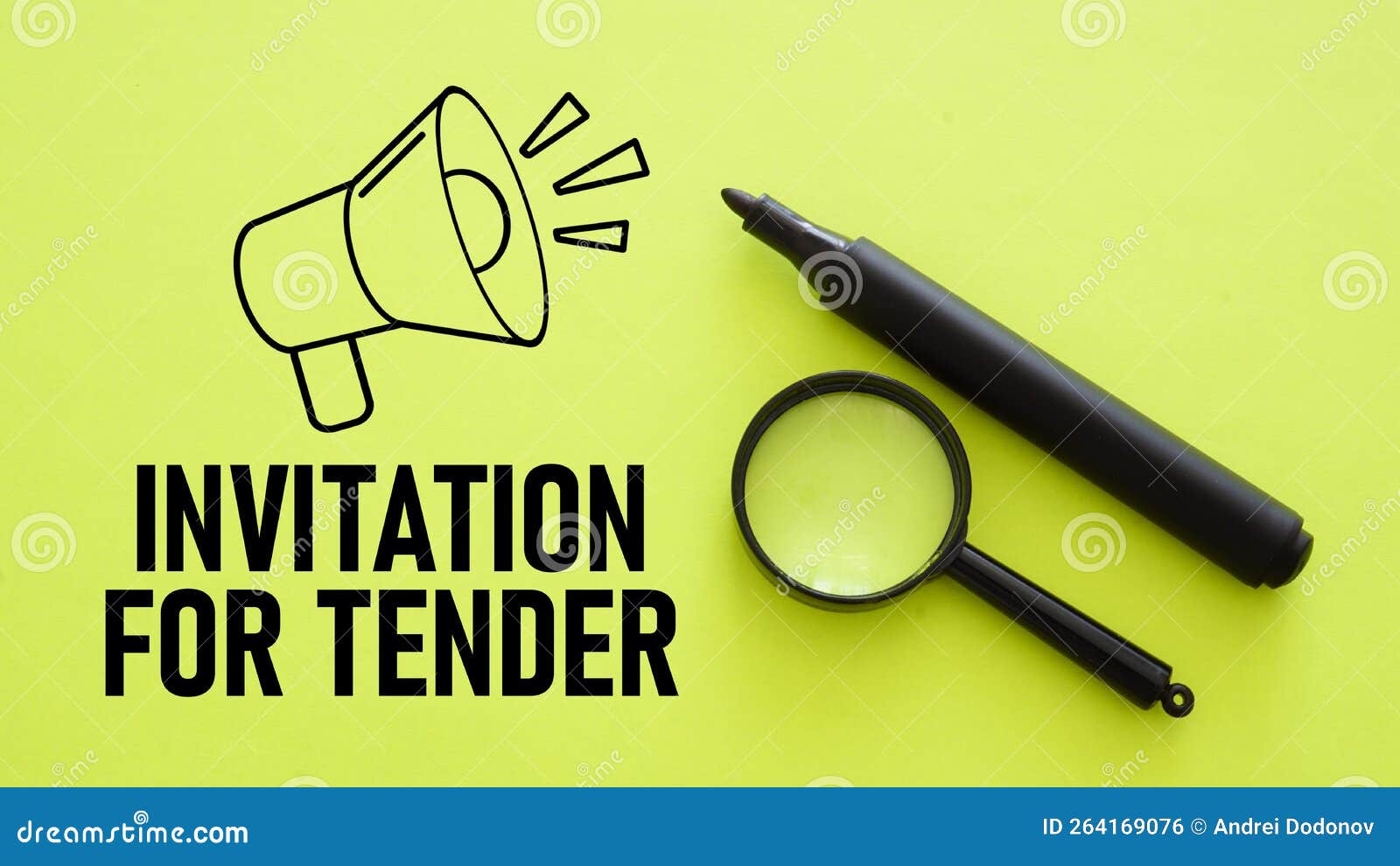 Invitation for Tender is Shown Using the Text Stock Photo - Image of ...