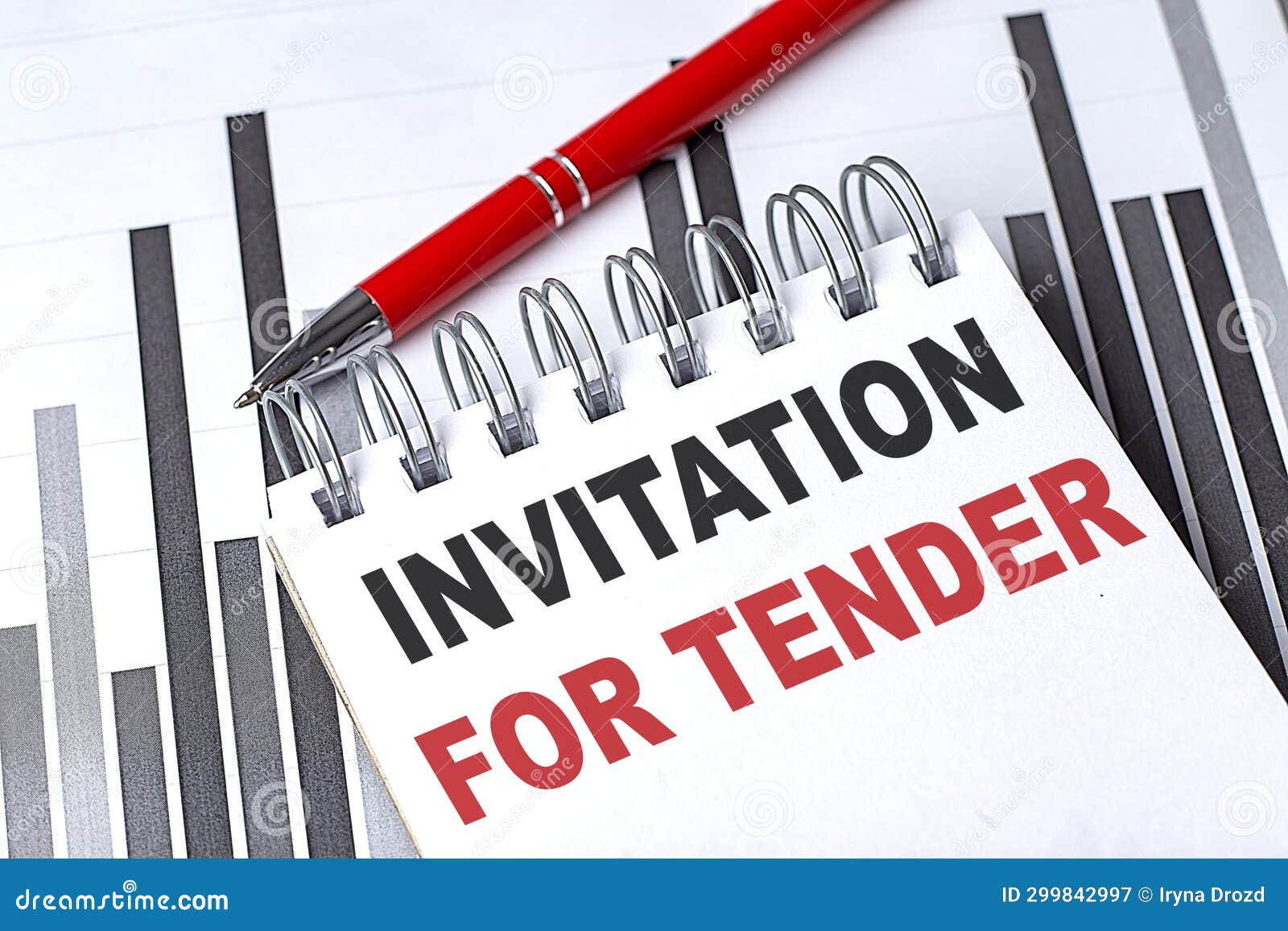 INVITATION for TENDER Text Written on Notebook with Pen on Chart Stock ...