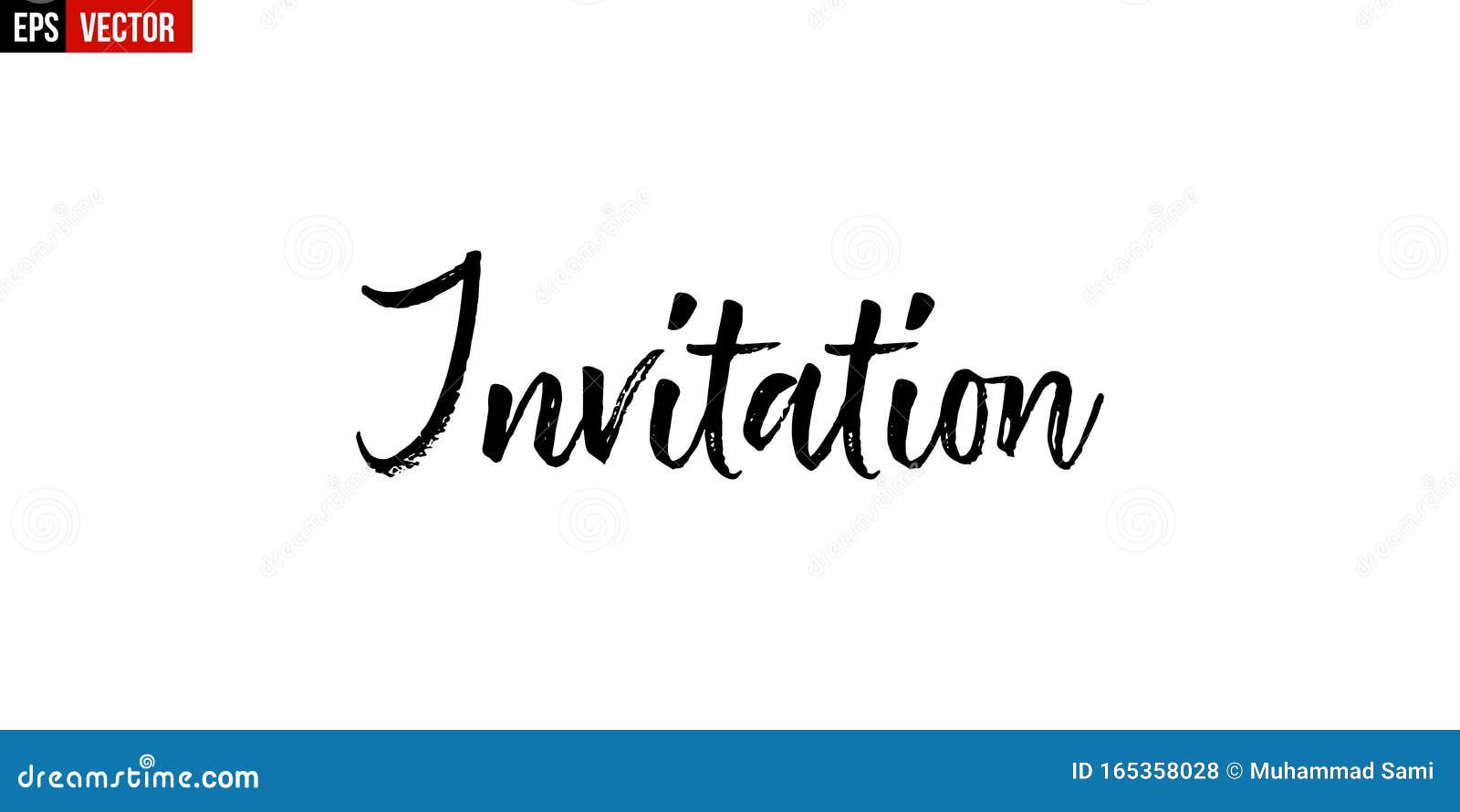Invitation Typography stock vector. Illustration of banner - 165358028