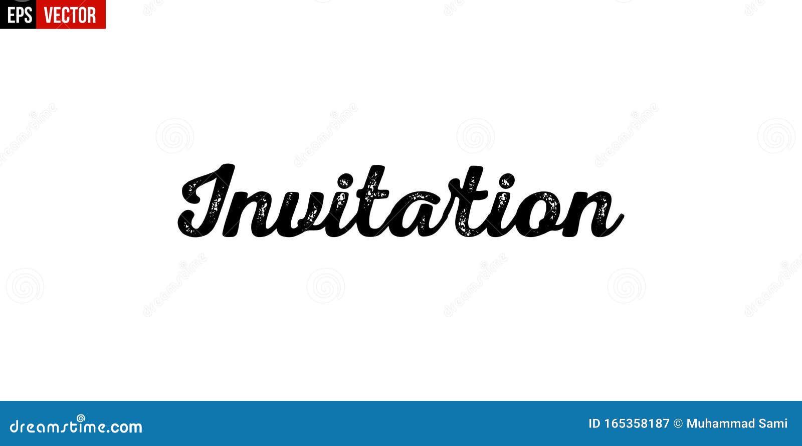 Invitation Typography stock vector. Illustration of calligraphy - 165358187