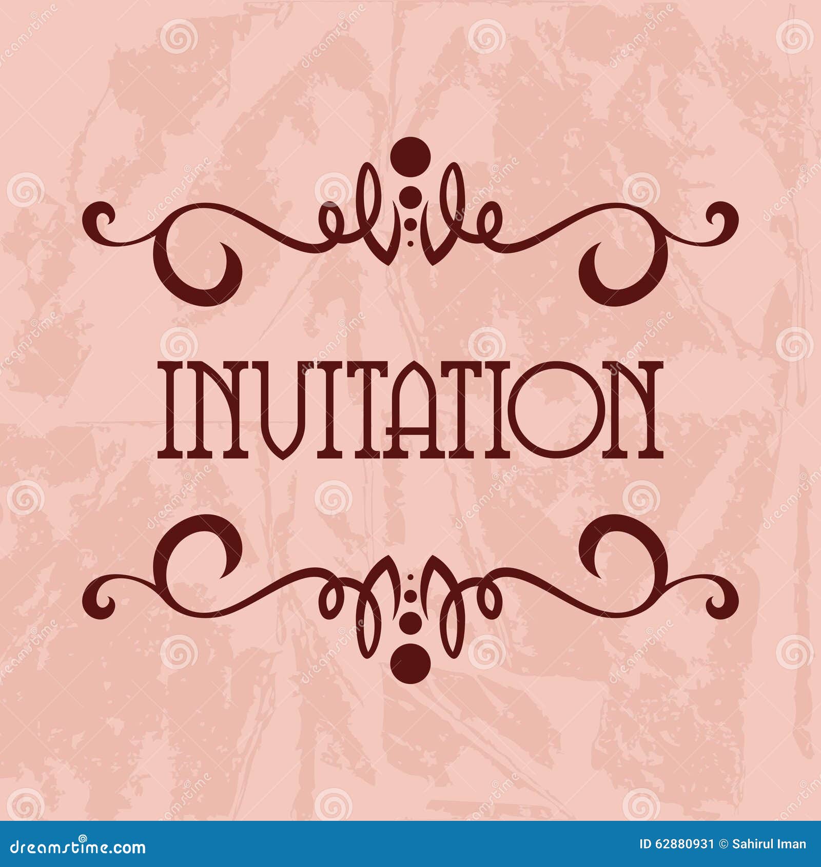 Invitation Vector Template stock vector. Illustration of design - 62880931