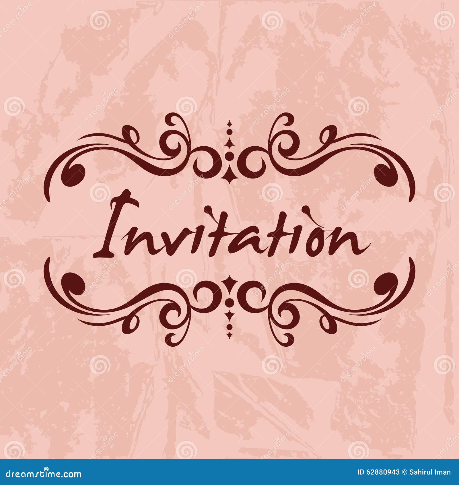 Invitation Vector Template stock illustration. Illustration of artwork ...