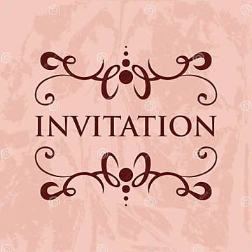 Invitation Vector Template stock vector. Illustration of banner - 62880945