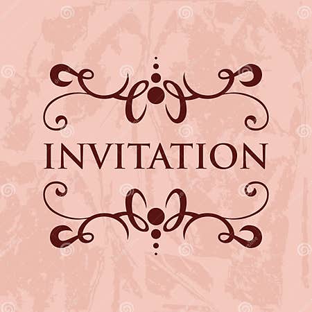 Invitation Vector Template stock vector. Illustration of banner - 62880945