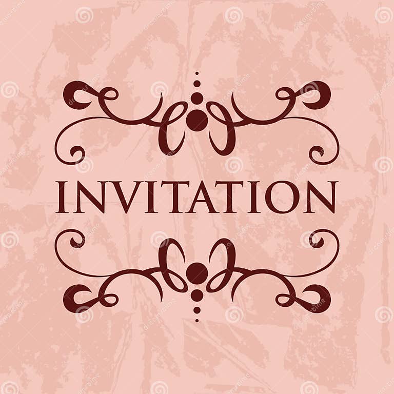 Invitation Vector Template stock vector. Illustration of banner - 62880945