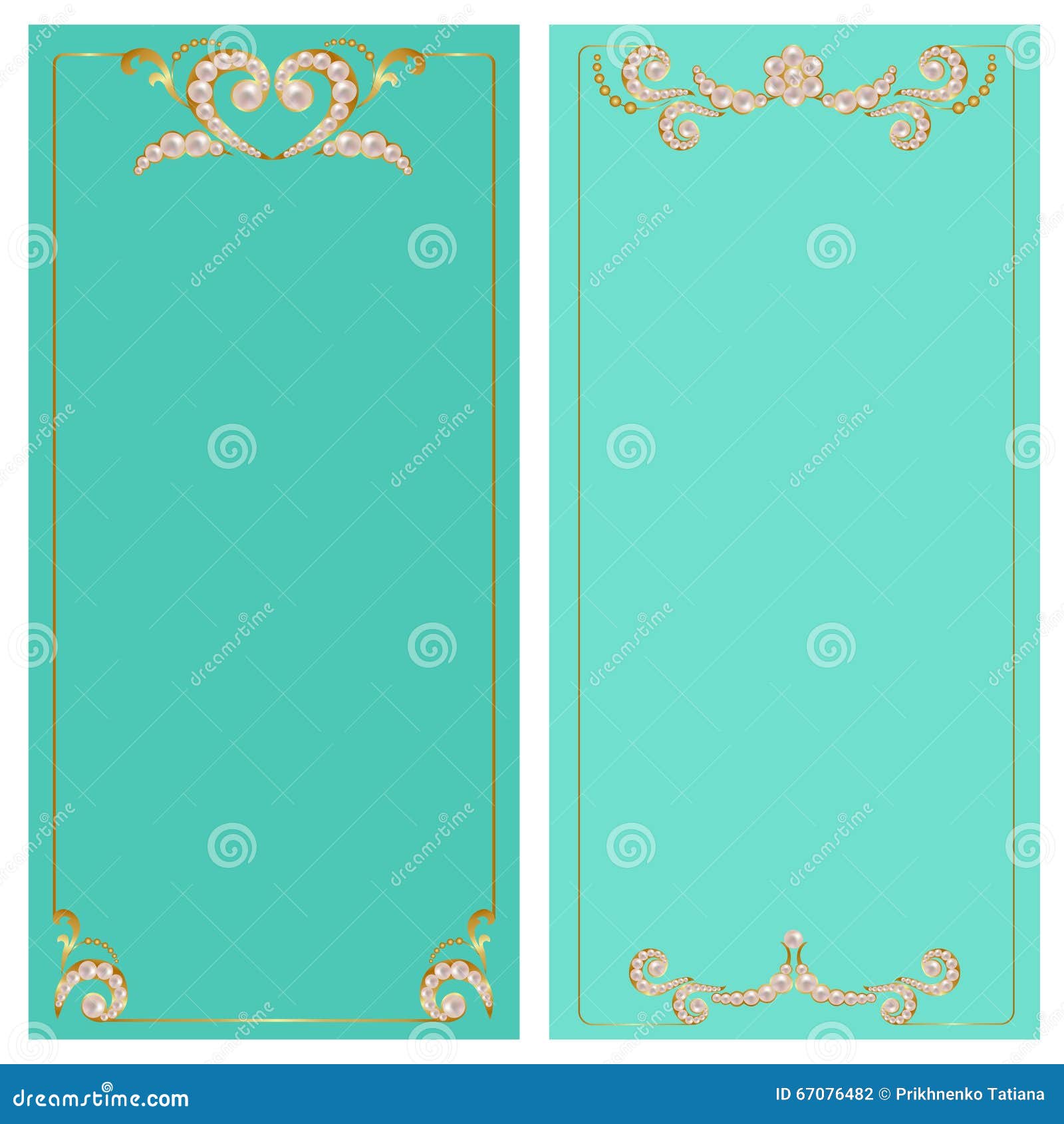 Invitations Cards with Pearls Stock Vector - Illustration of business ...