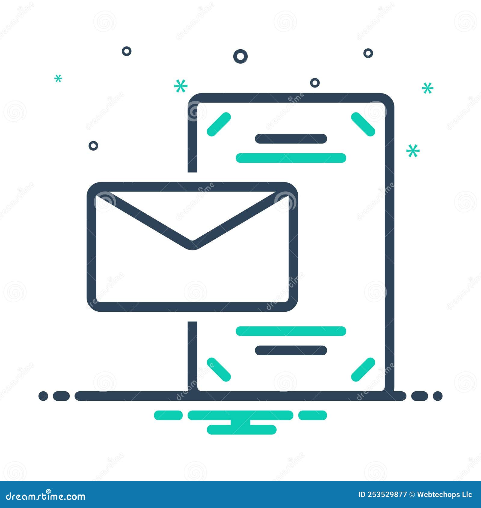 Mix Icon for Invitations, Card and Communication Stock Illustration ...