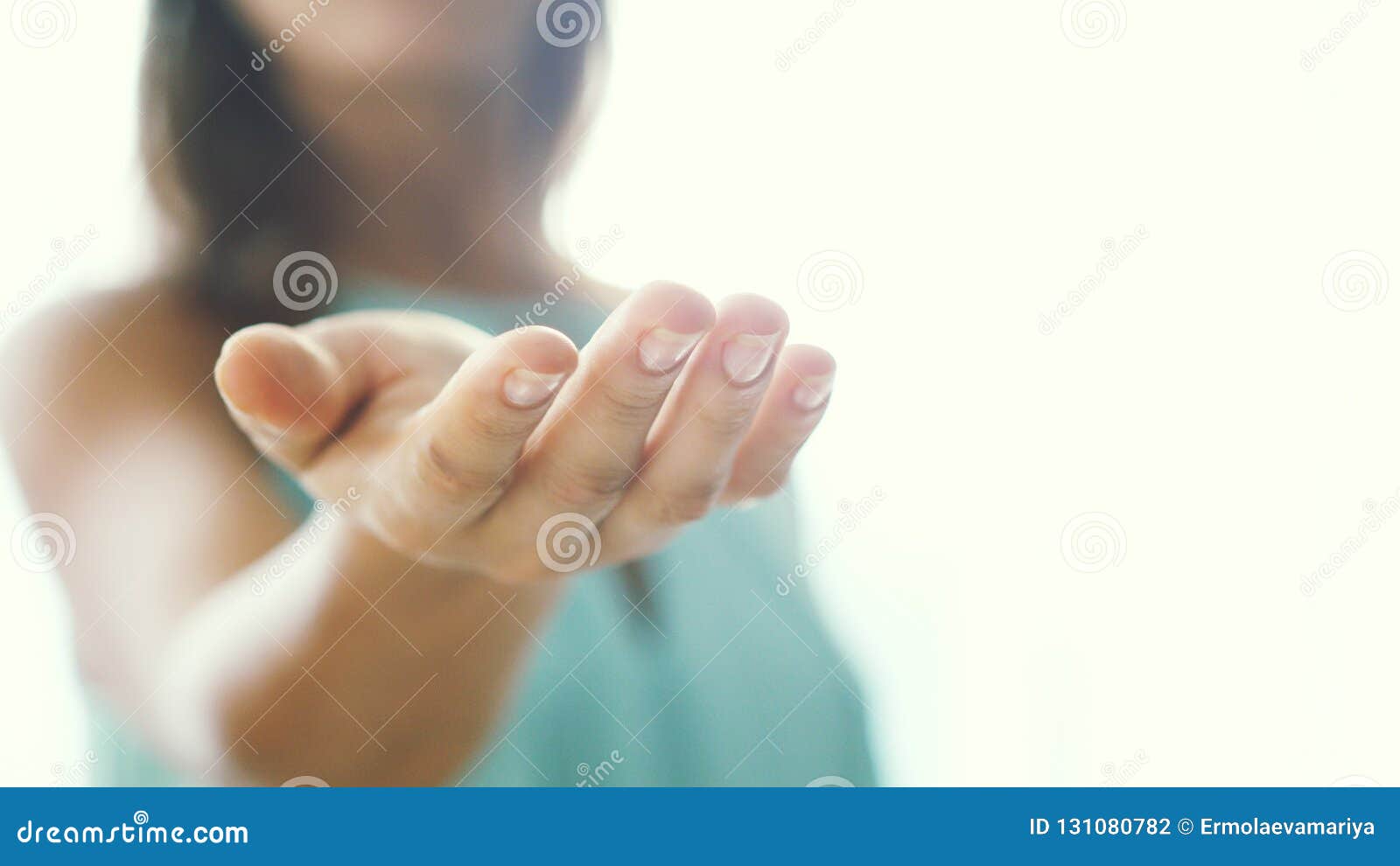 Inviting Invitation Gesture by Young Woman Stock Photo - Image of ...