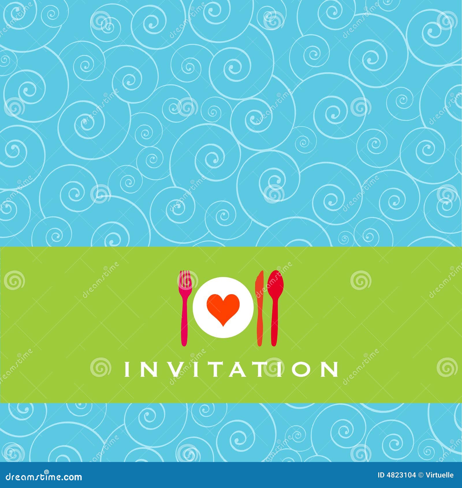 Invito del pranzo illustrazione vettoriale. Illustrazione di pasto ...