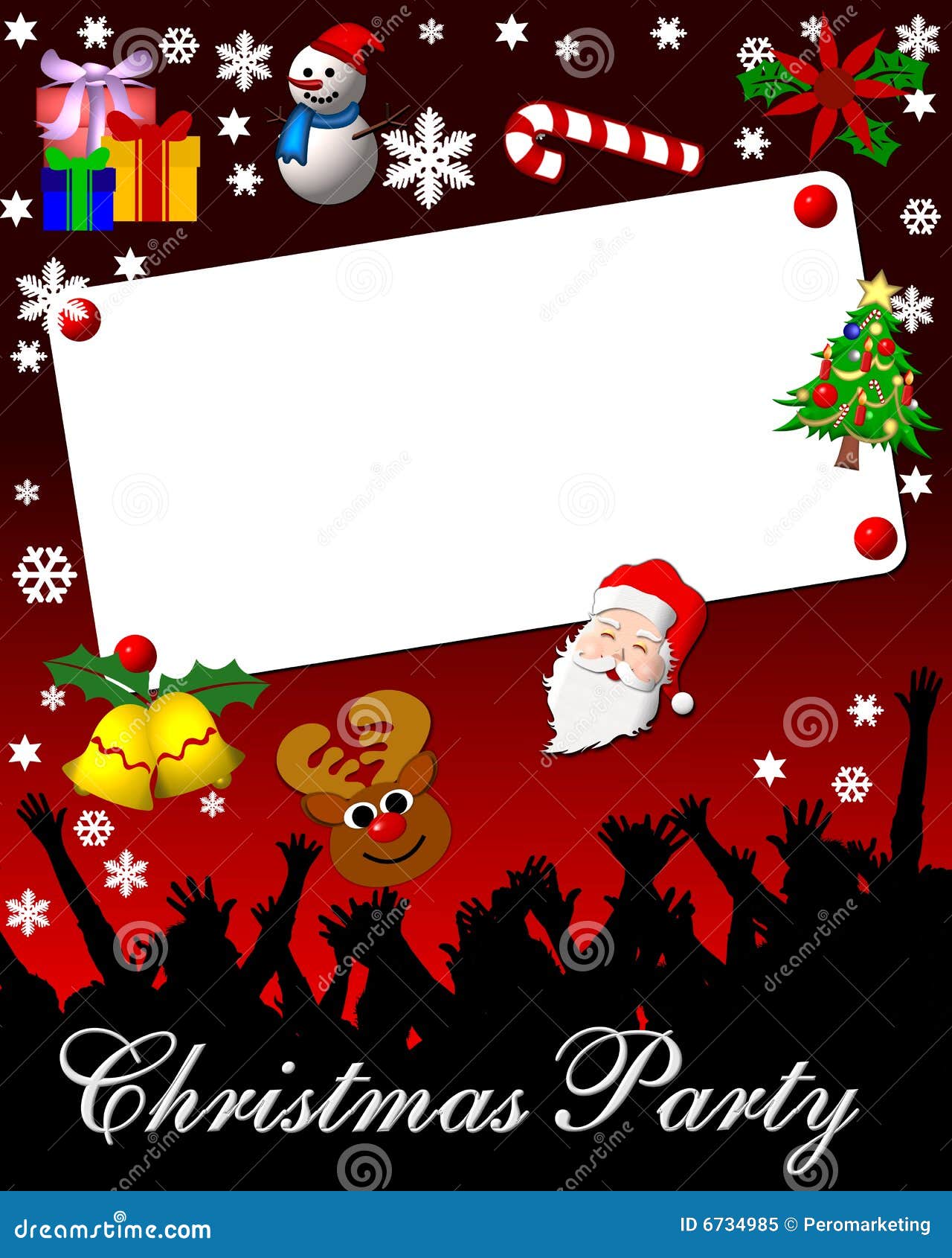 Invito Della Festa Di Natale Illustrazione di Stock - Illustrazione di ...