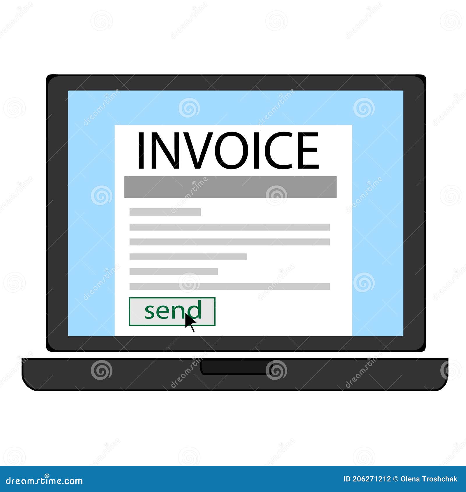 Blank Invoice Cartoon Vector | CartoonDealer.com #46546699