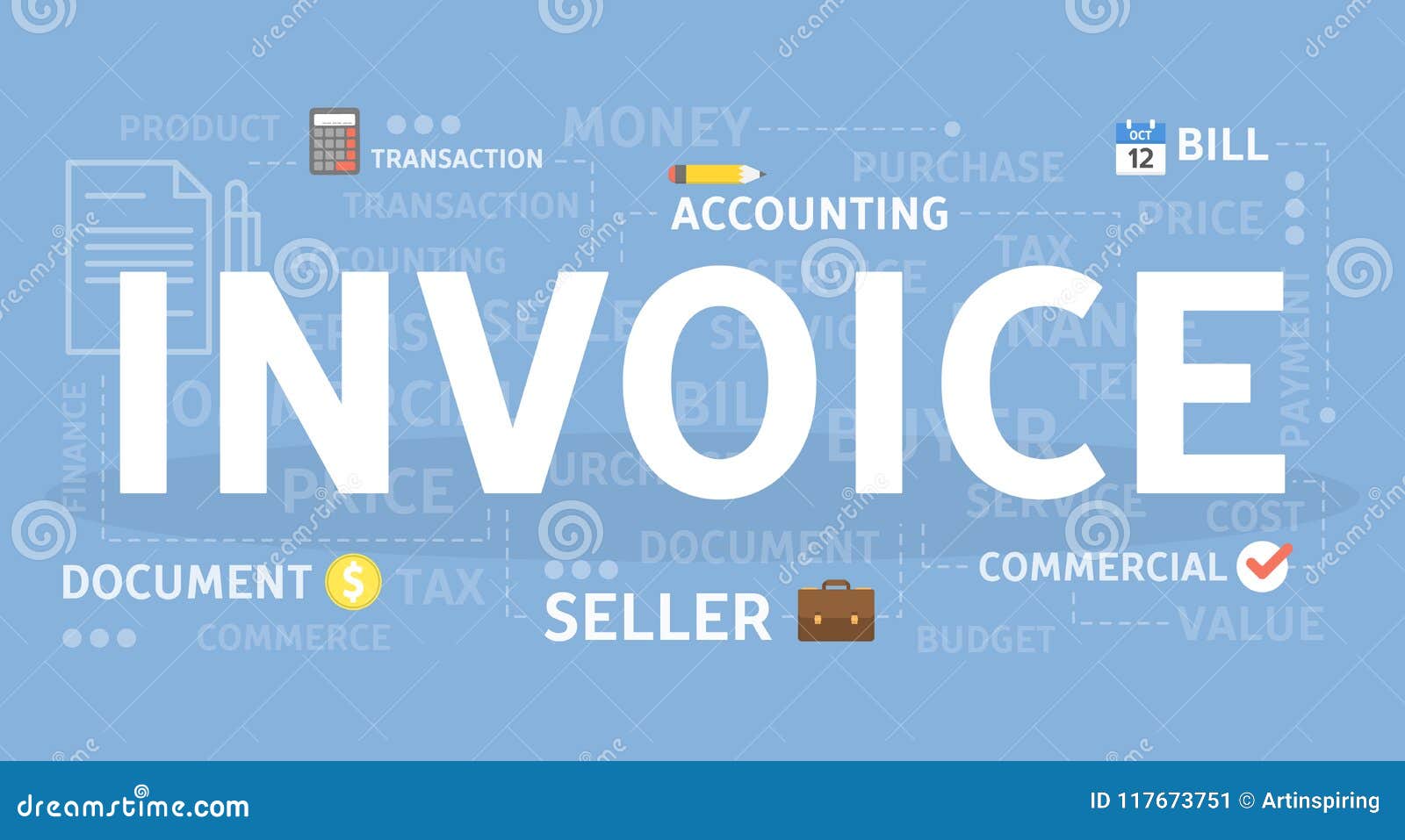 Invoice Concept Vector Linear Icon Isolated On Transparent Background ...