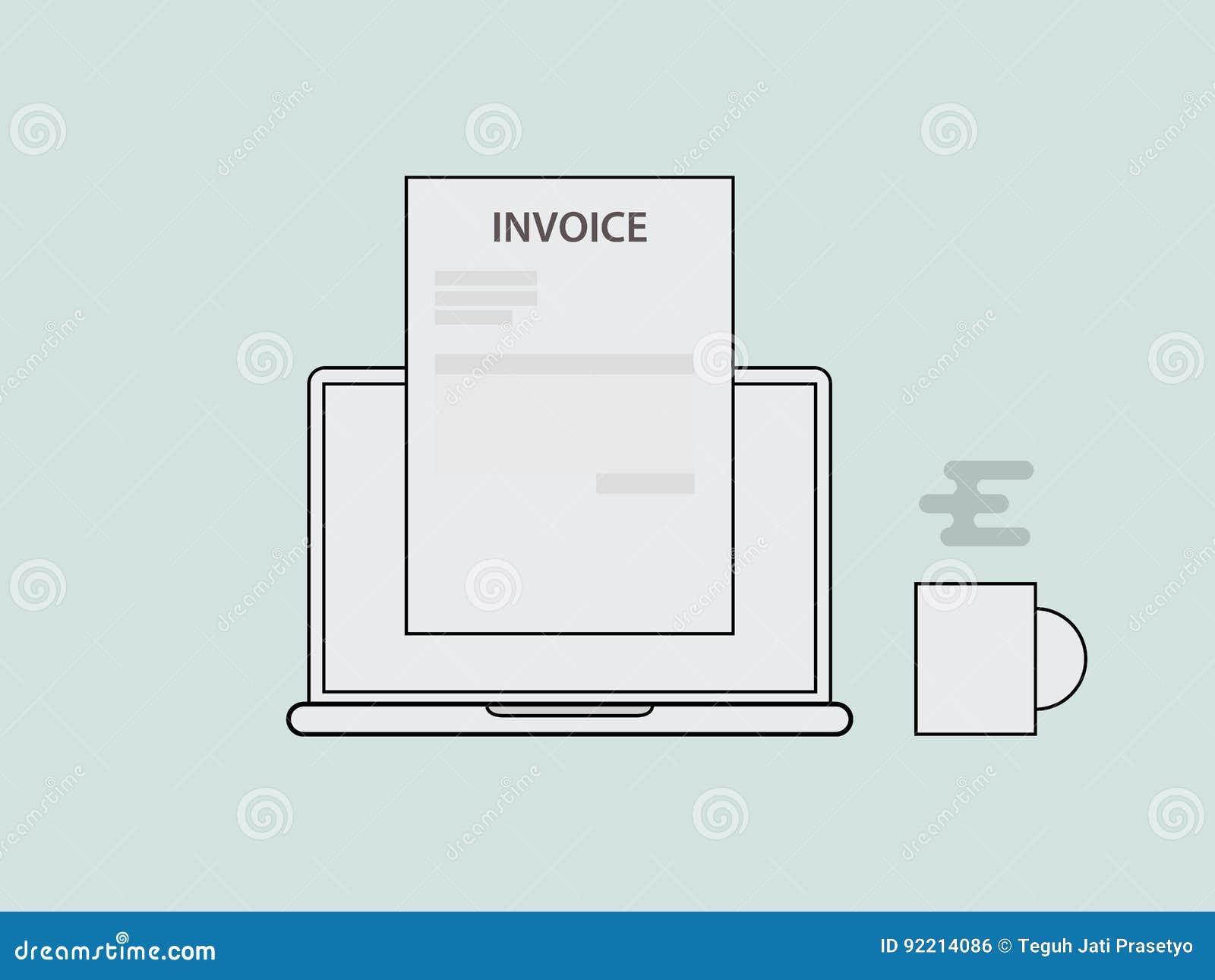 Invoice Invoicing Online Service Pay Cartoon Vector | CartoonDealer.com ...