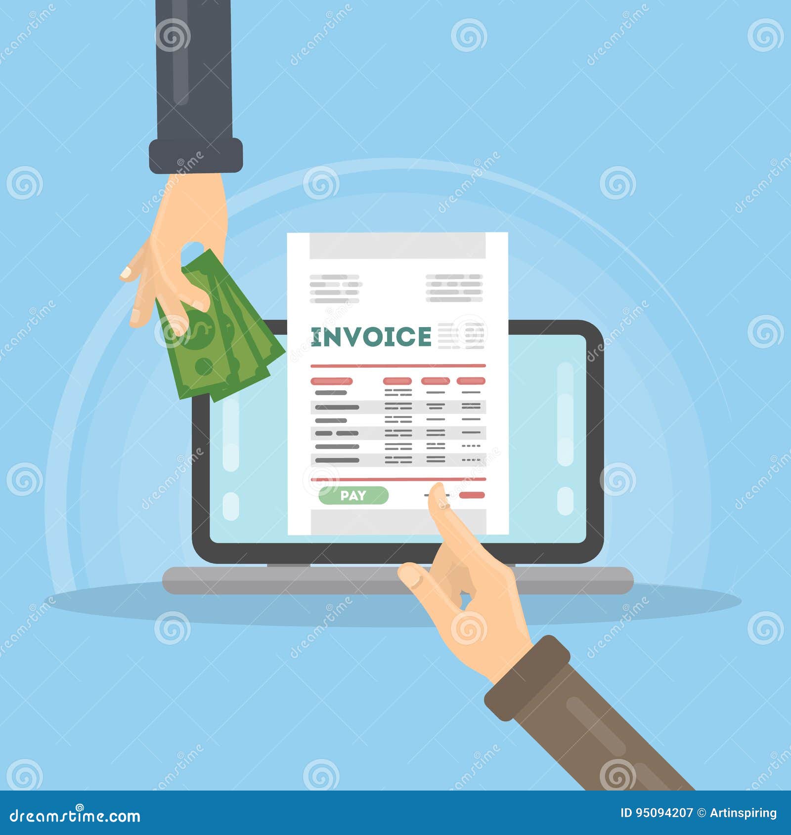 Invoice Concept Vector Linear Icon Isolated On Transparent Background ...