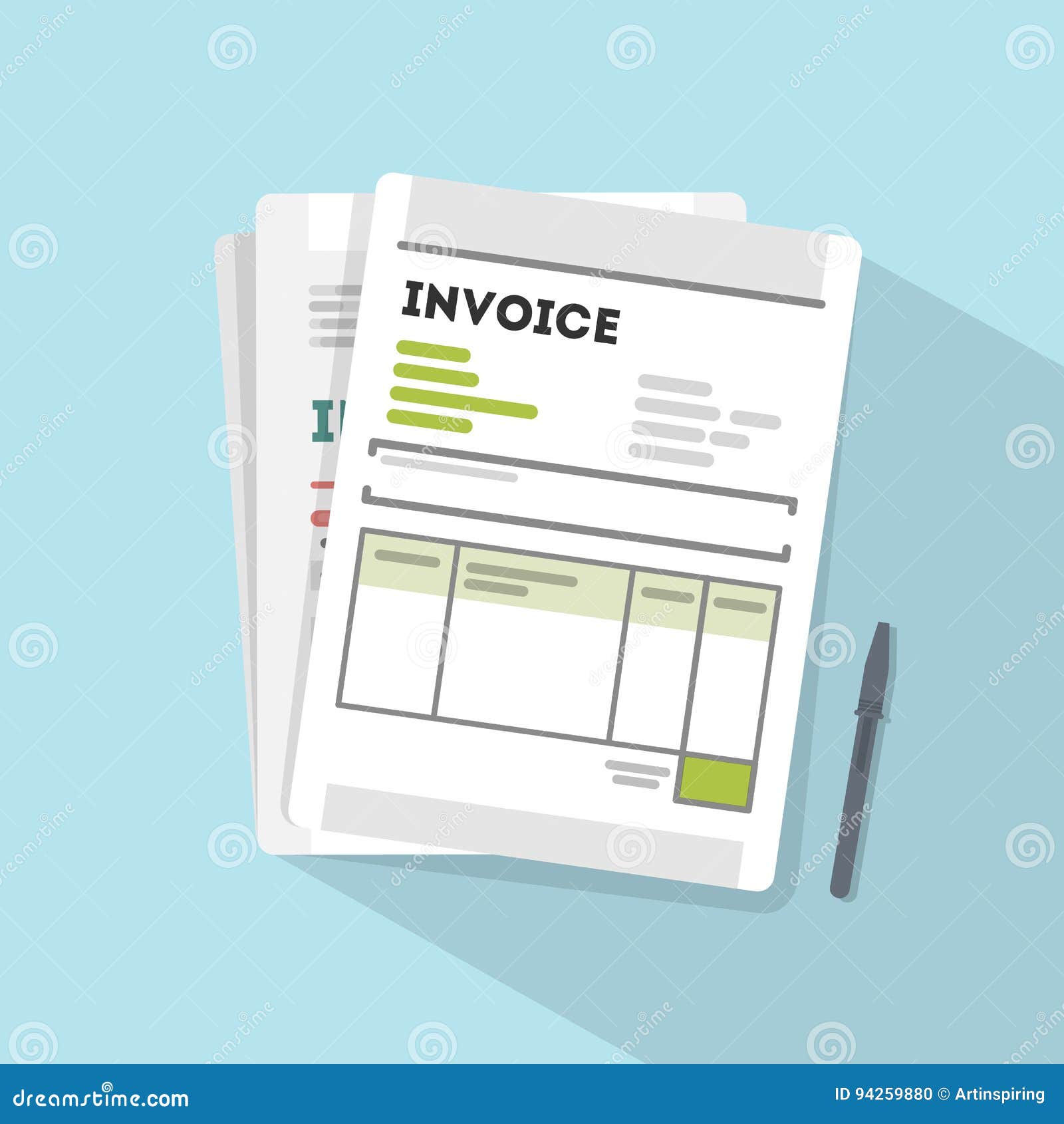 Invoice Concept Vector Linear Icon Isolated On Transparent Background ...
