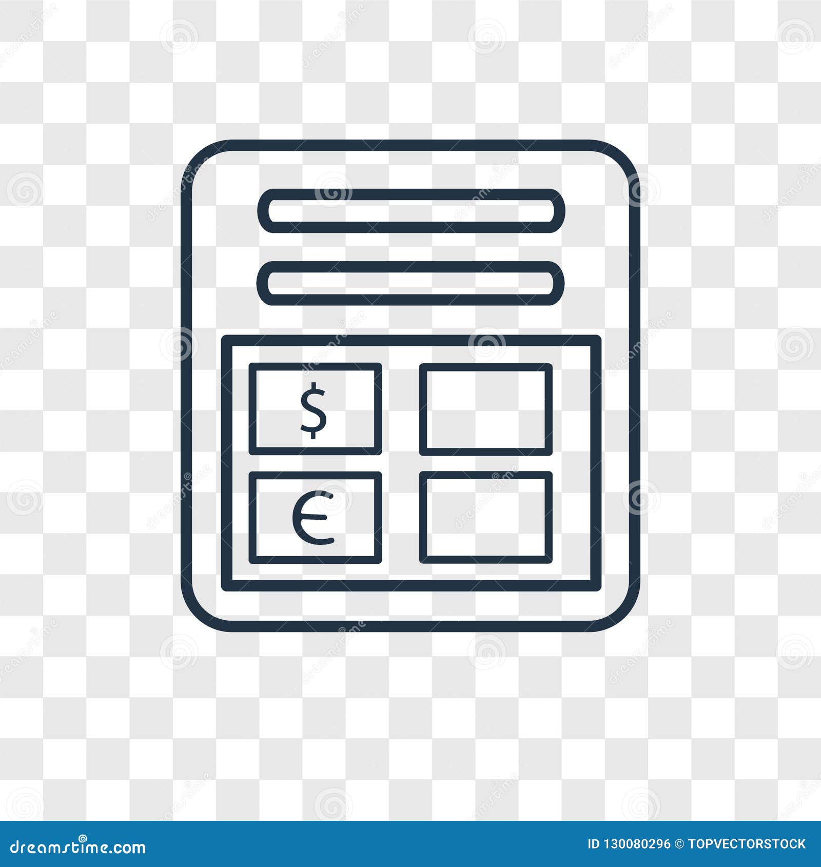 Invoice Concept Vector Linear Icon Isolated On Transparent Background ...