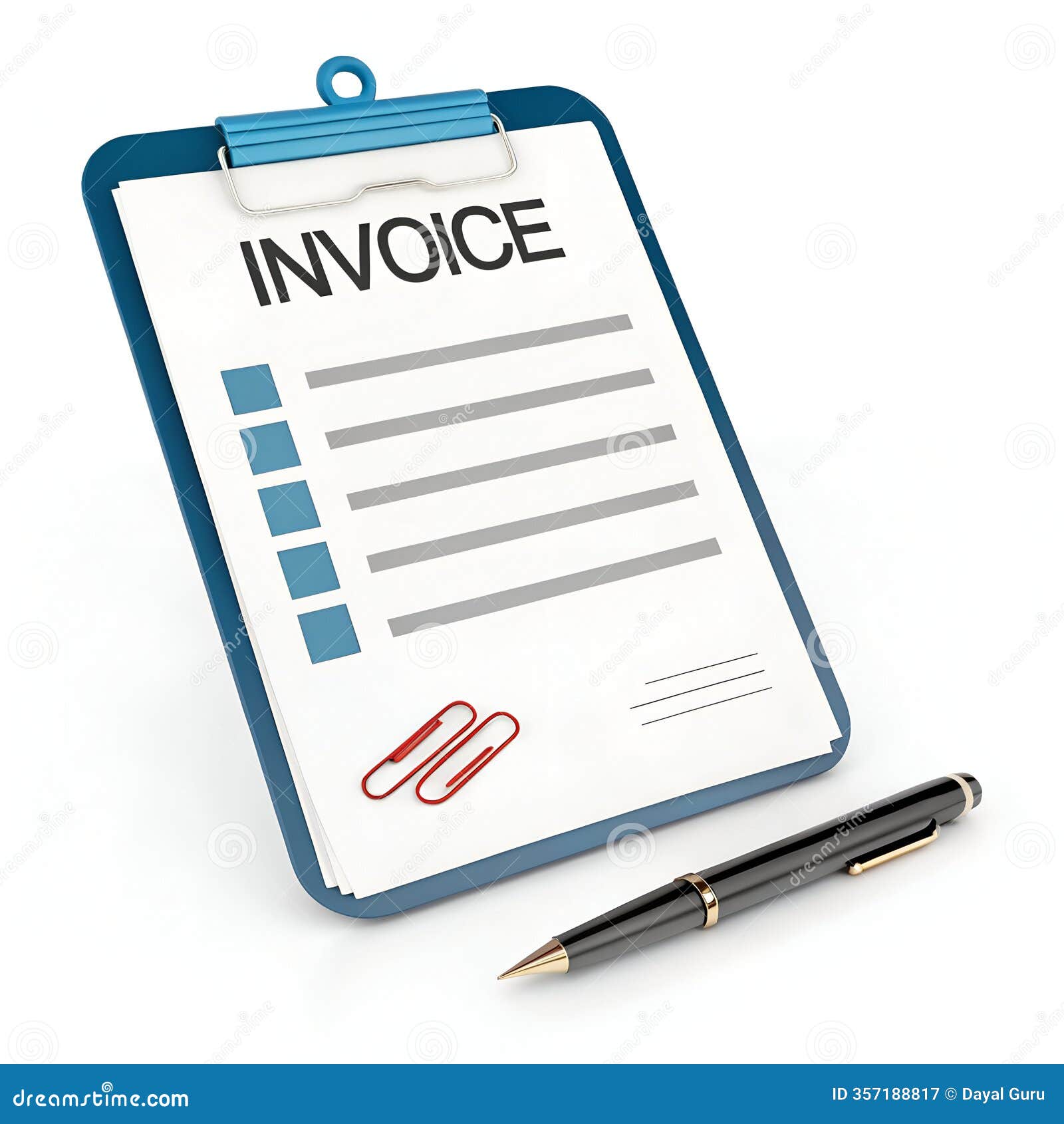 Invoice 3D Icon stock illustration. Illustration of financial - 357188817